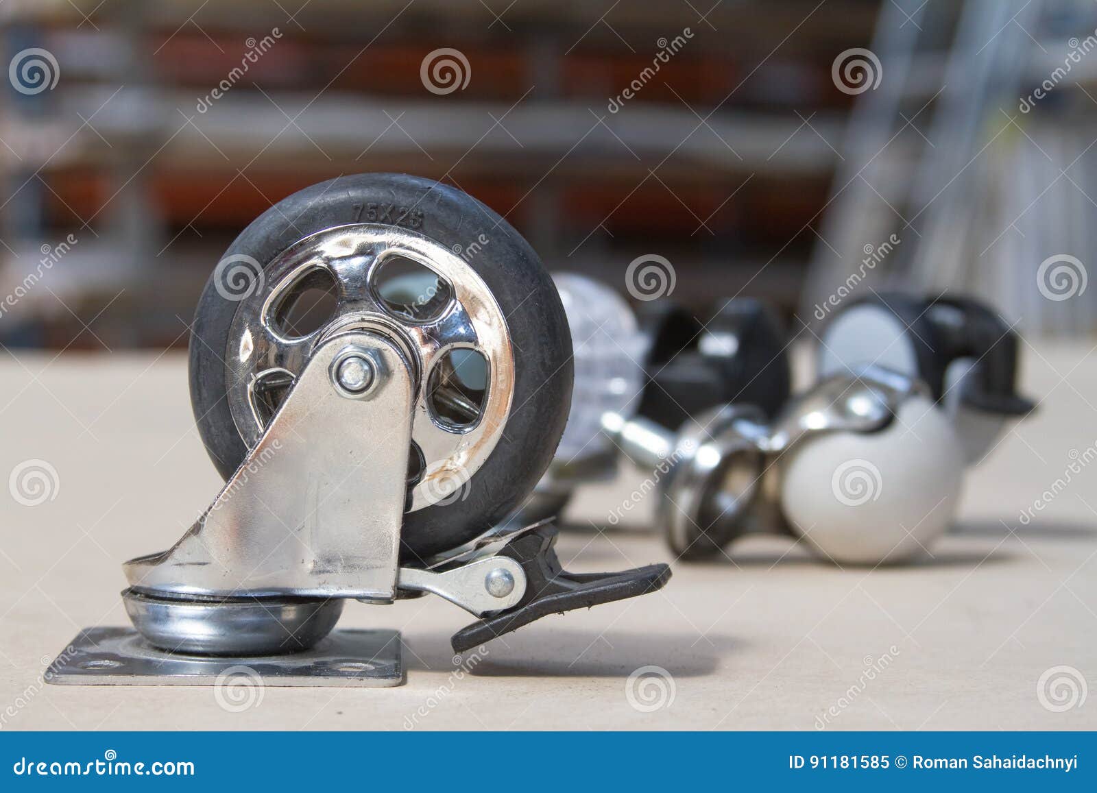 Wheel for Sofa and Tables. Roller for Furniture Stock Image - Image of ...