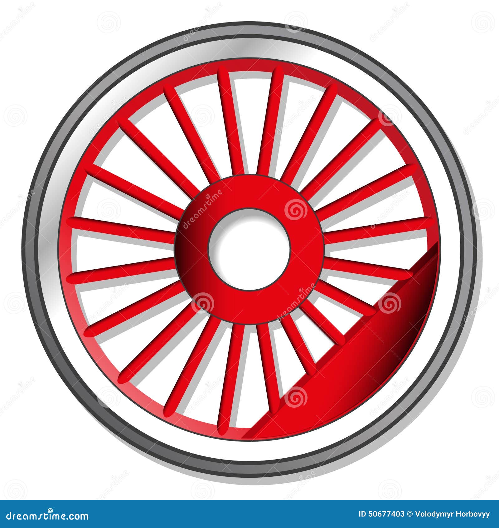 Wheel of steam locomotive stock vector. Illustration of mechanism ...