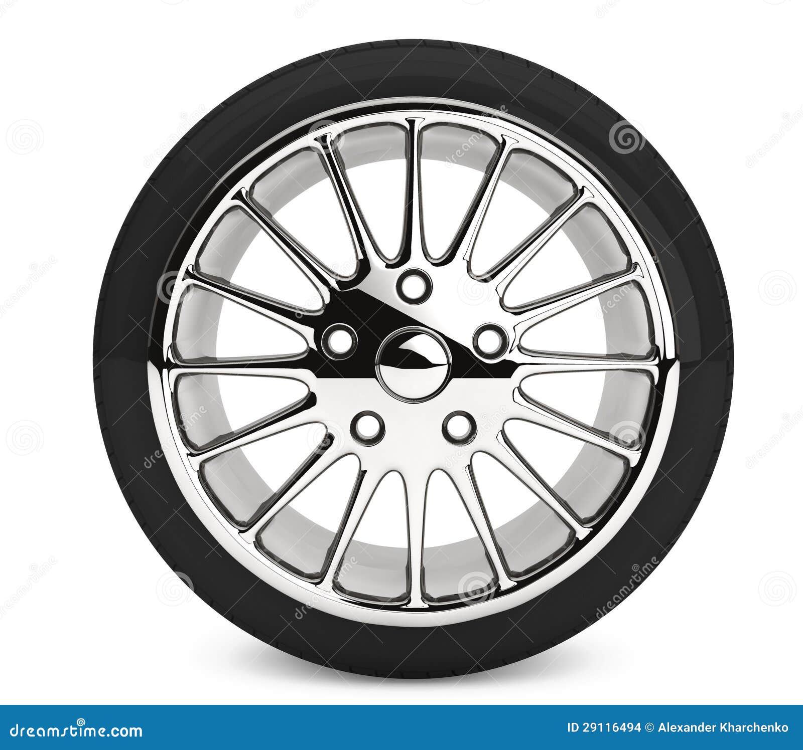 Wheel with steel rim stock illustration. Illustration of equipment ...