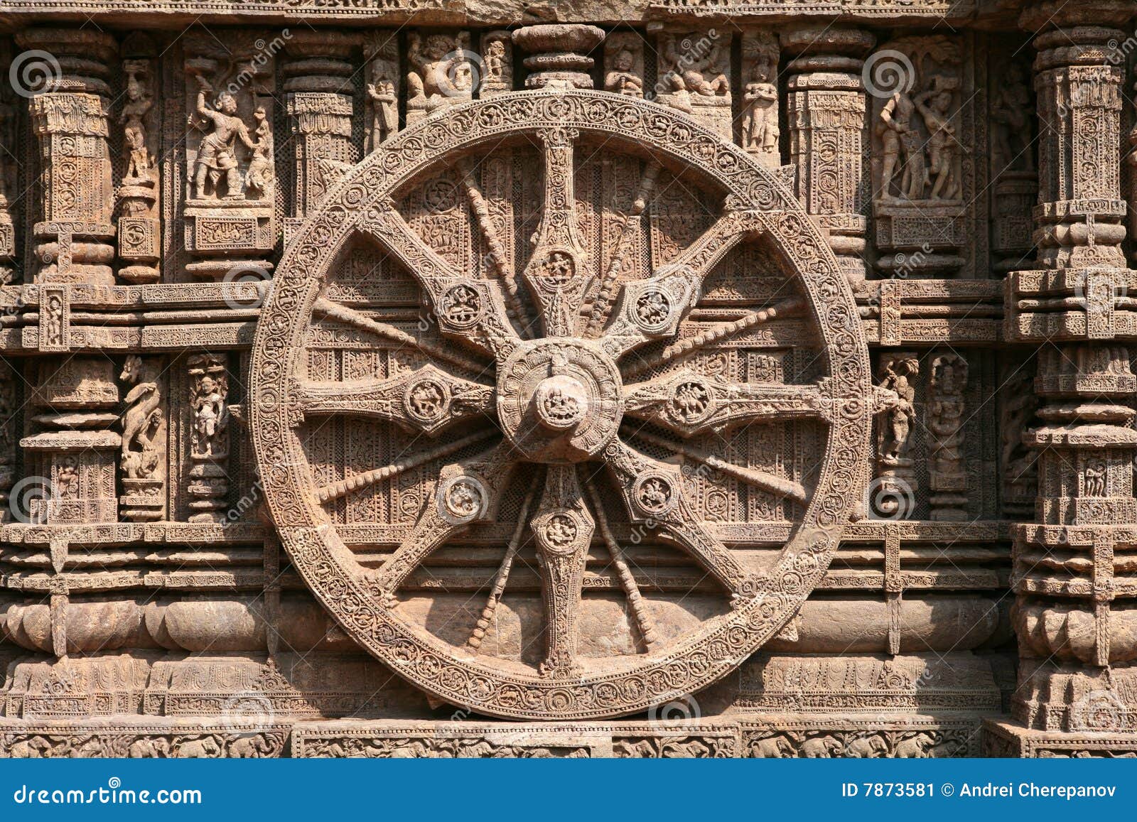 Wheel of time (India) stock image. Image of religion, temple - 7873581