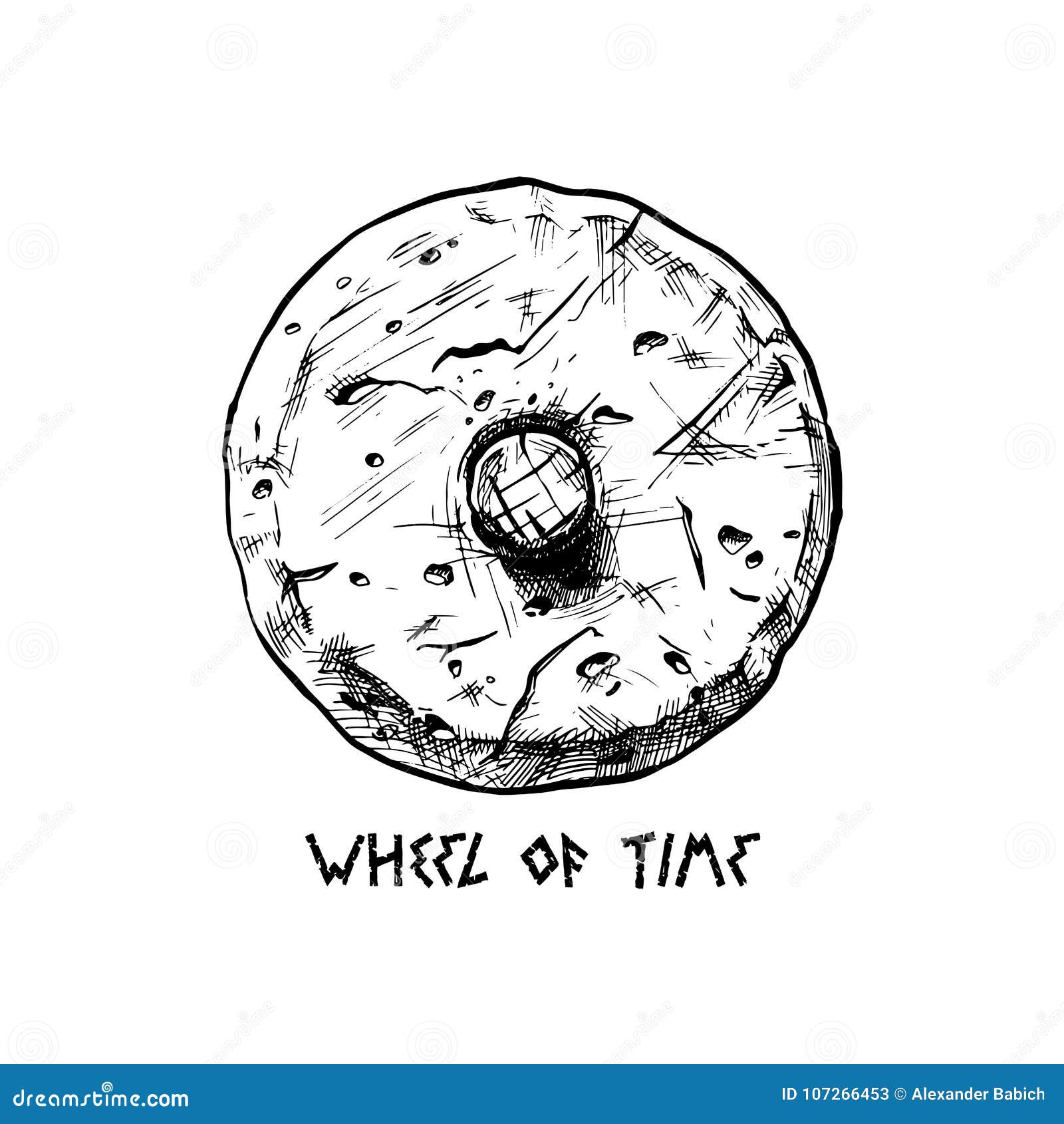 Wheel of history stock vector. Illustration of engraved - 107266453