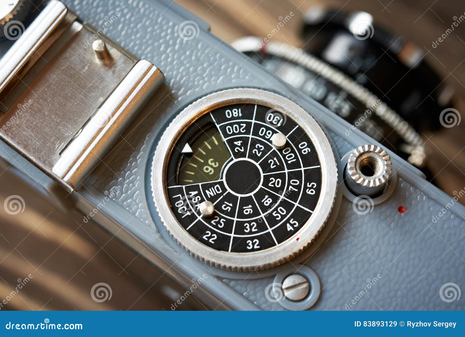 Wheel To Set Control Sensitivity To Retro Camera Stock Image - Image of ...