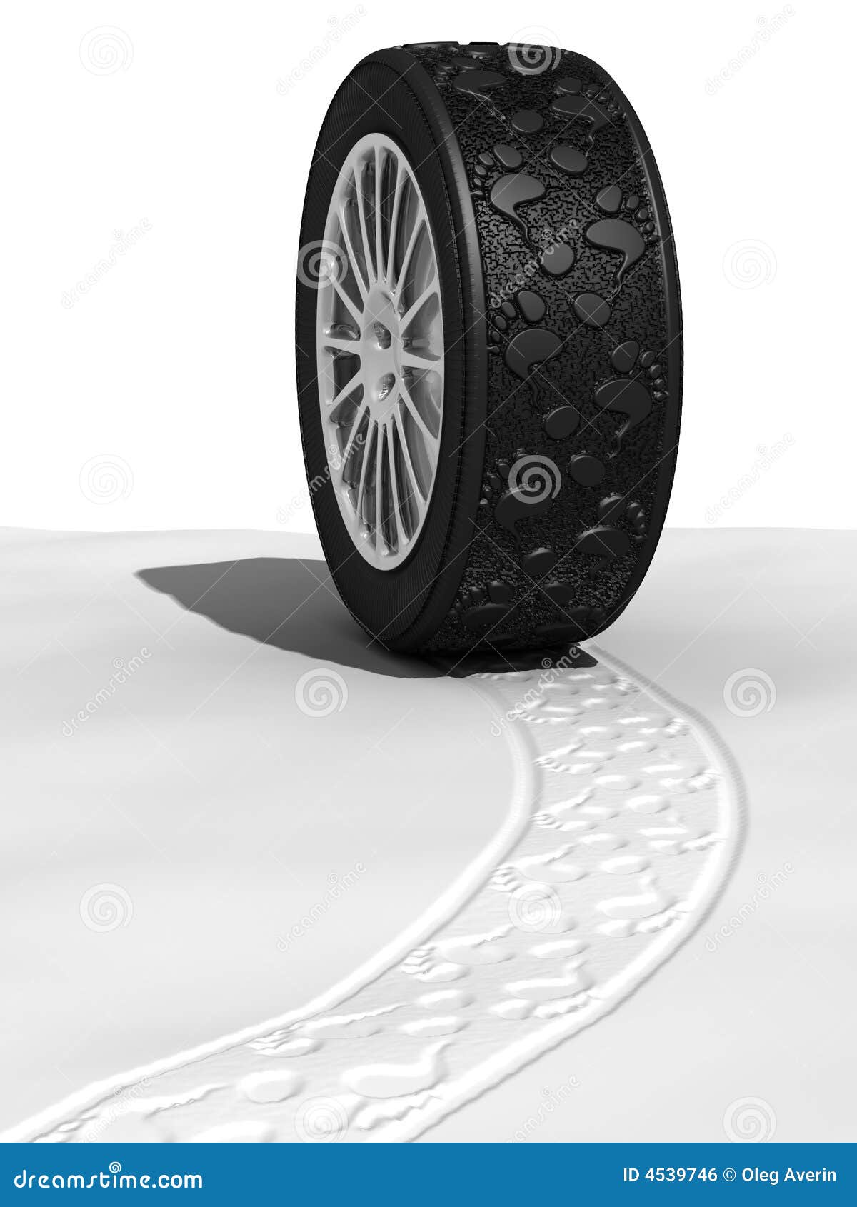 Wheel trace stock illustration. Illustration of tyre, shape - 4539746