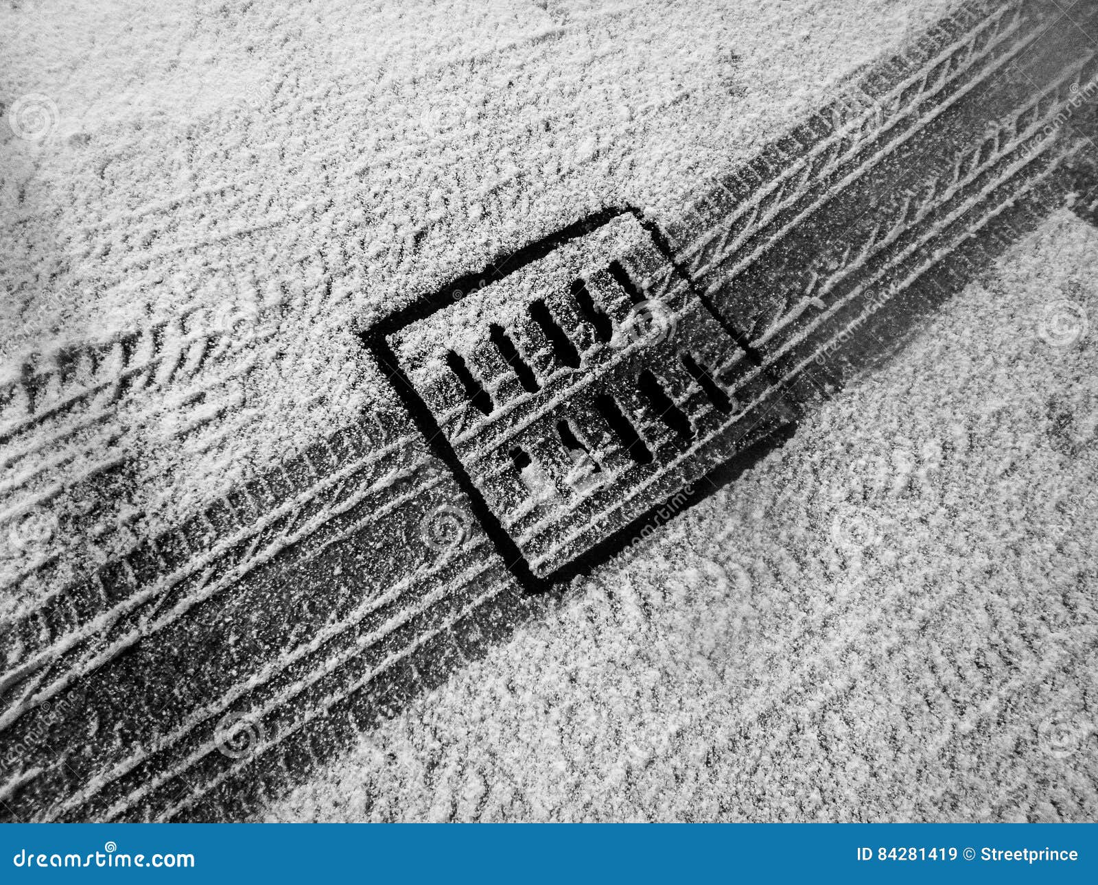 Trace Of Manhole Pattern On Surface Sewer Texture Sewage Background ...