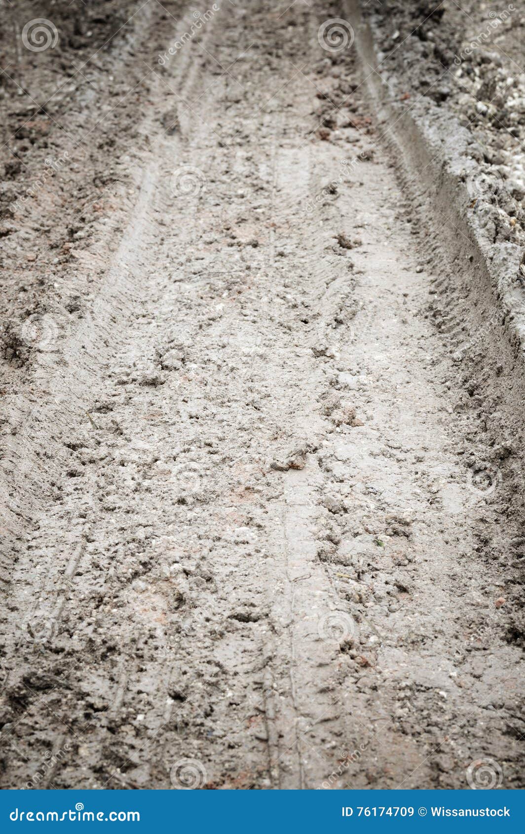 Wheel track stock image. Image of trace, tyre, muddy - 76174709