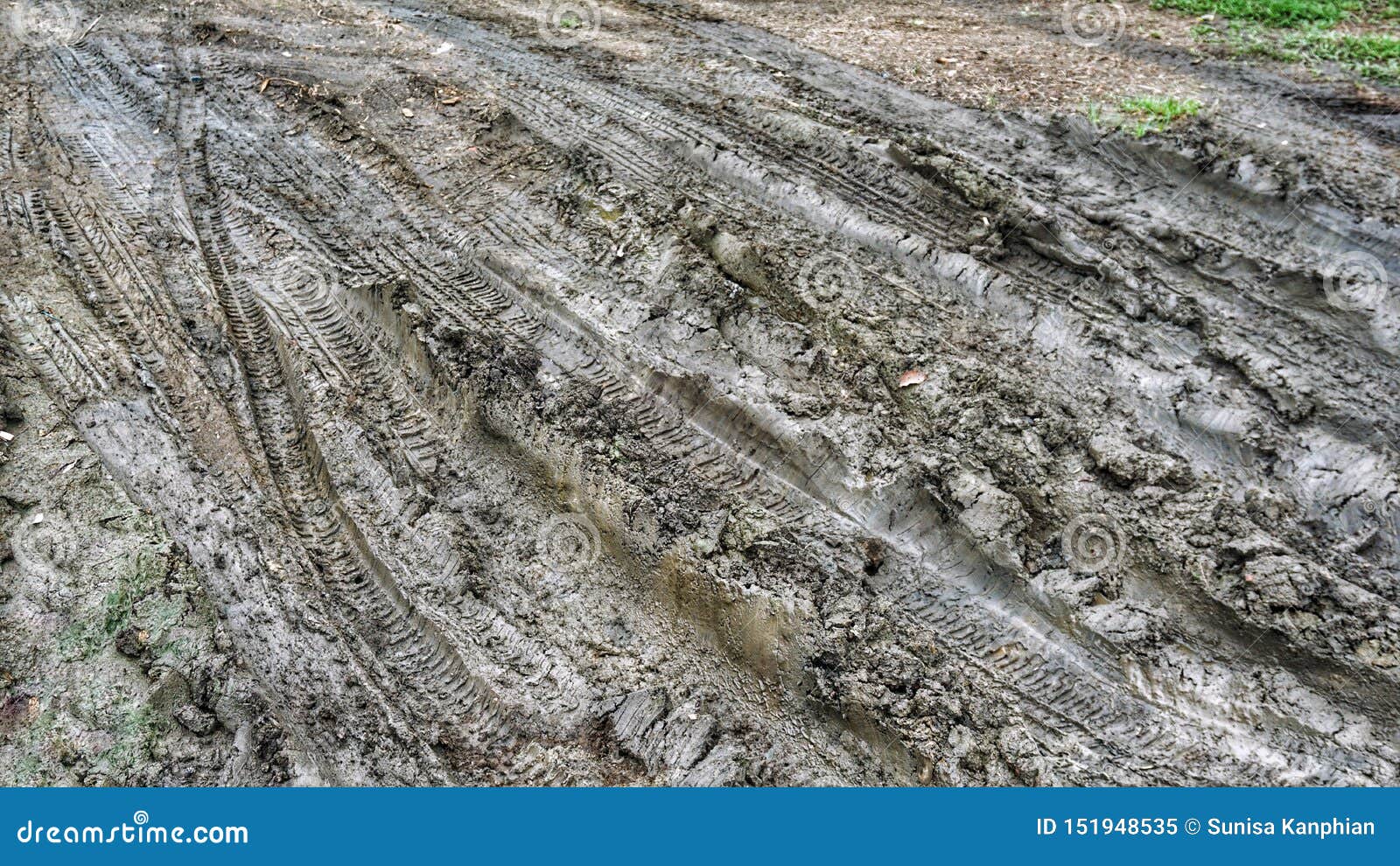 Wheel Track on Mud, Clay Texture Background Stock Image - Image of sand ...