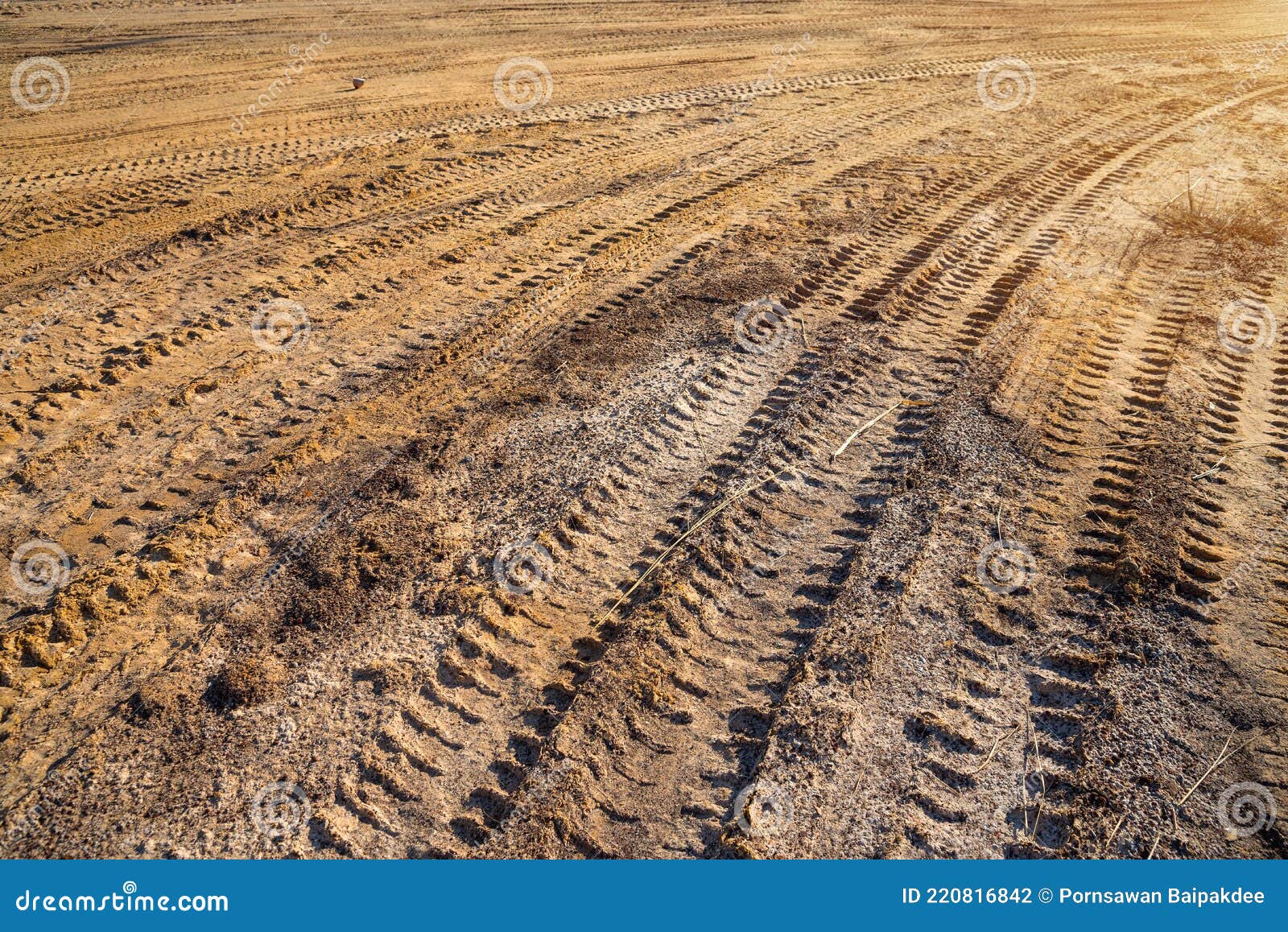 Wheel tracks on the soil, stock photo. Image of wheel - 220816842