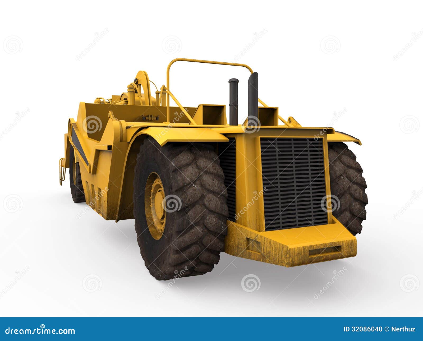 Wheel Tractor Scraper stock photo. Image of moving, dump - 32086040