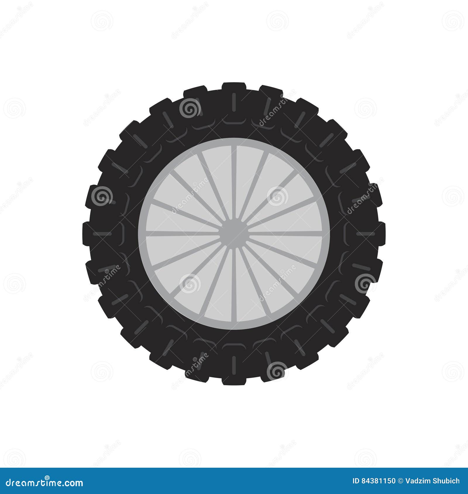Wheel for Transport on a White Background. Stock Illustration ...