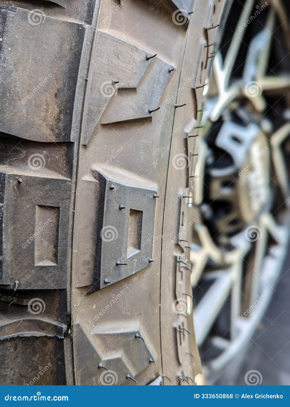 Wheel with Tread of Off-road Vehicle Stock Photo - Image of truck, tire ...