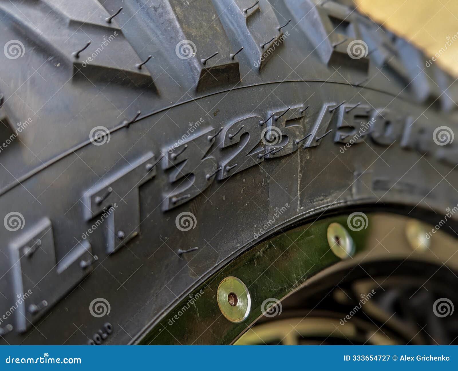 Wheel with Tread of Off-road Vehicle Stock Image - Image of road, truck ...