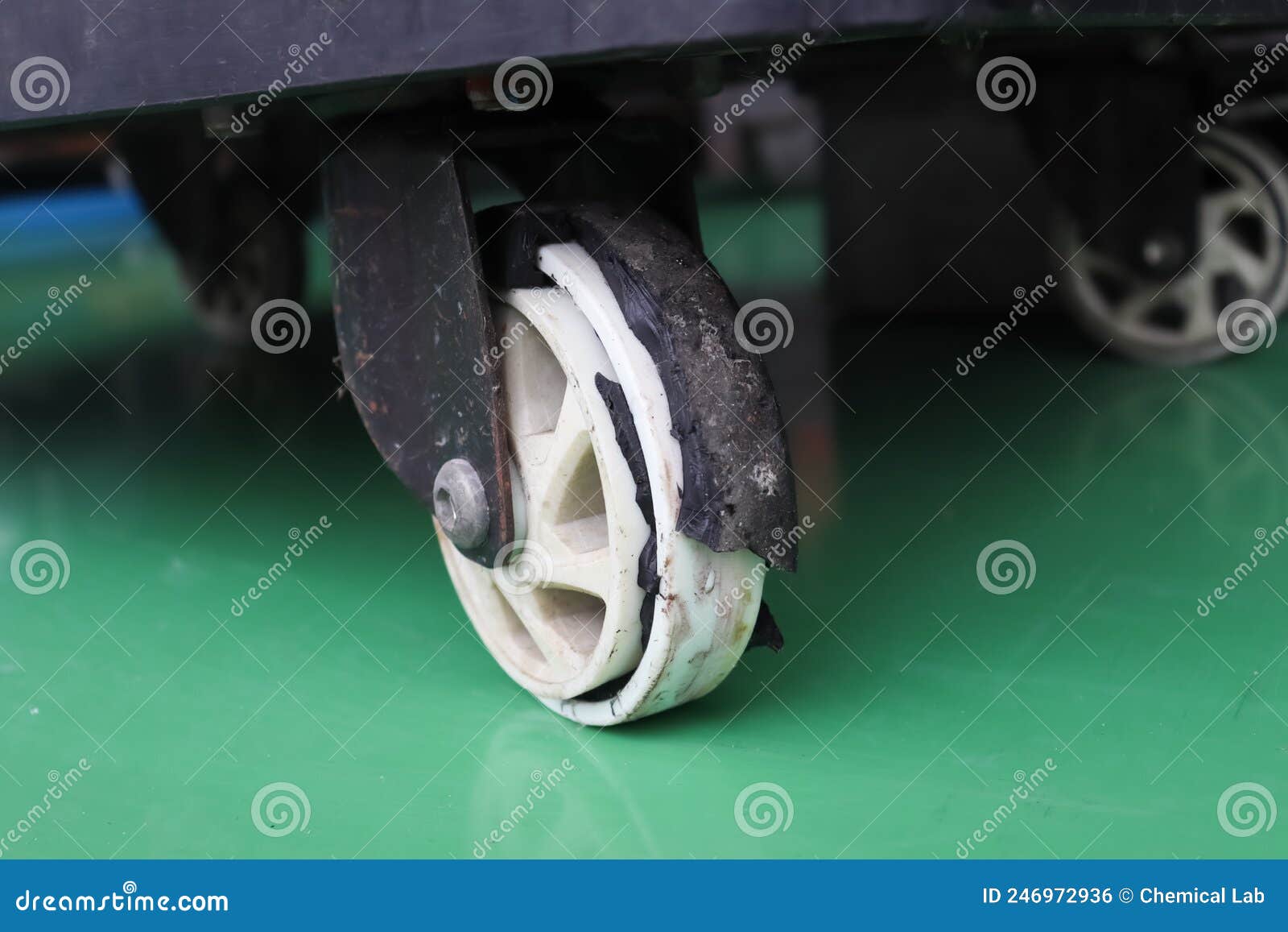 Wheel of Trolley are Broken Caused by Heavy Load Stock Photo - Image of ...