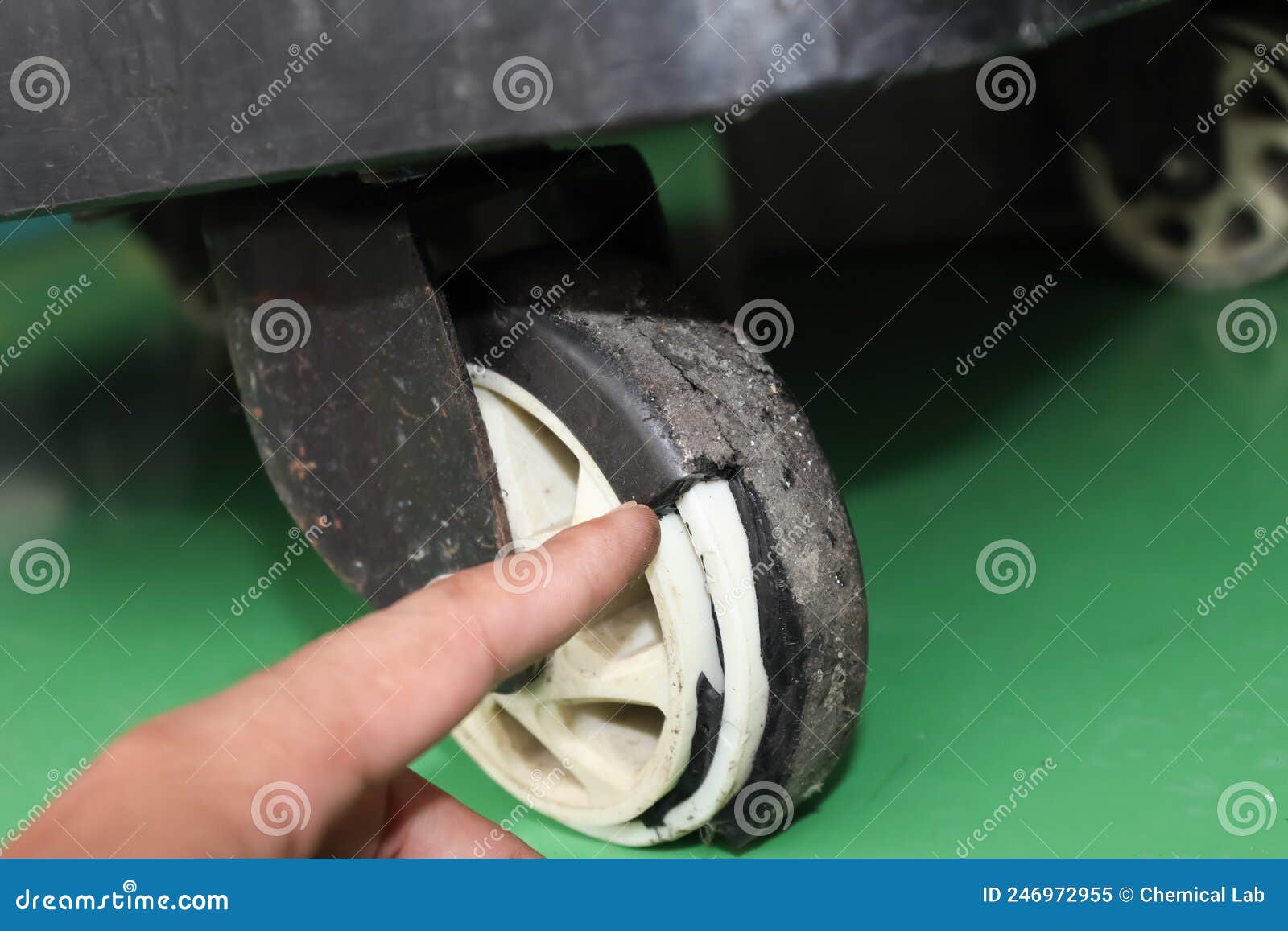 Wheel of Trolley are Broken Caused by Heavy Load Stock Image - Image of ...