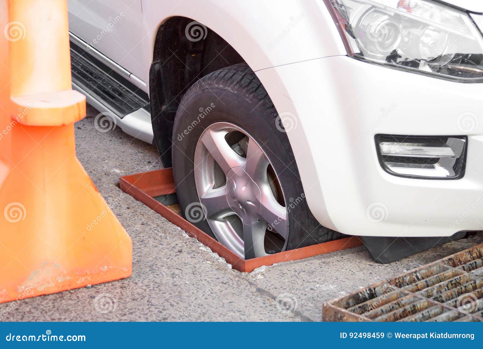 Manhole On The Road Royalty-Free Stock Photography | CartoonDealer.com ...