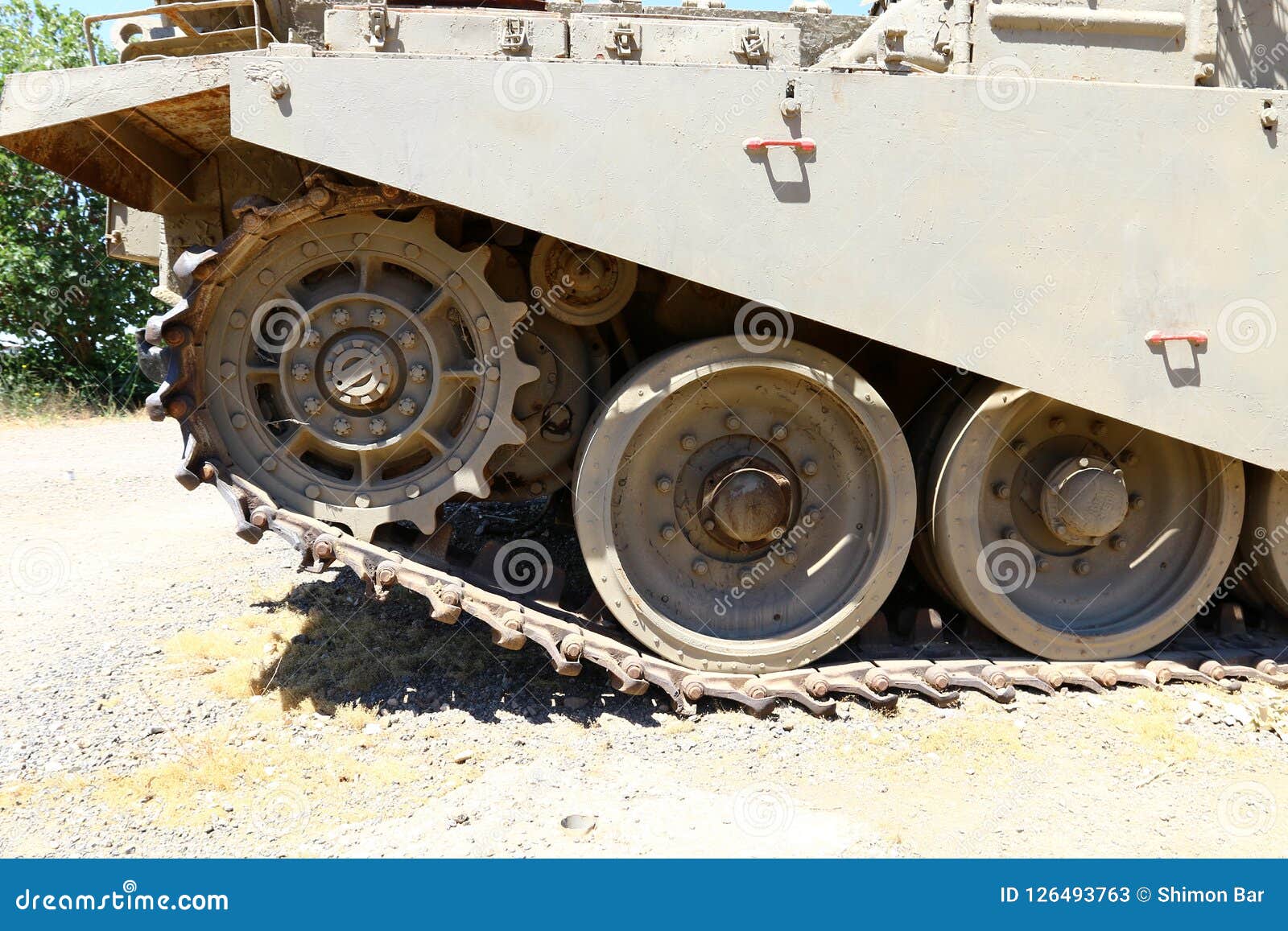The Wheel is Used in the Tracks of a Battle Tank Stock Image - Image of ...
