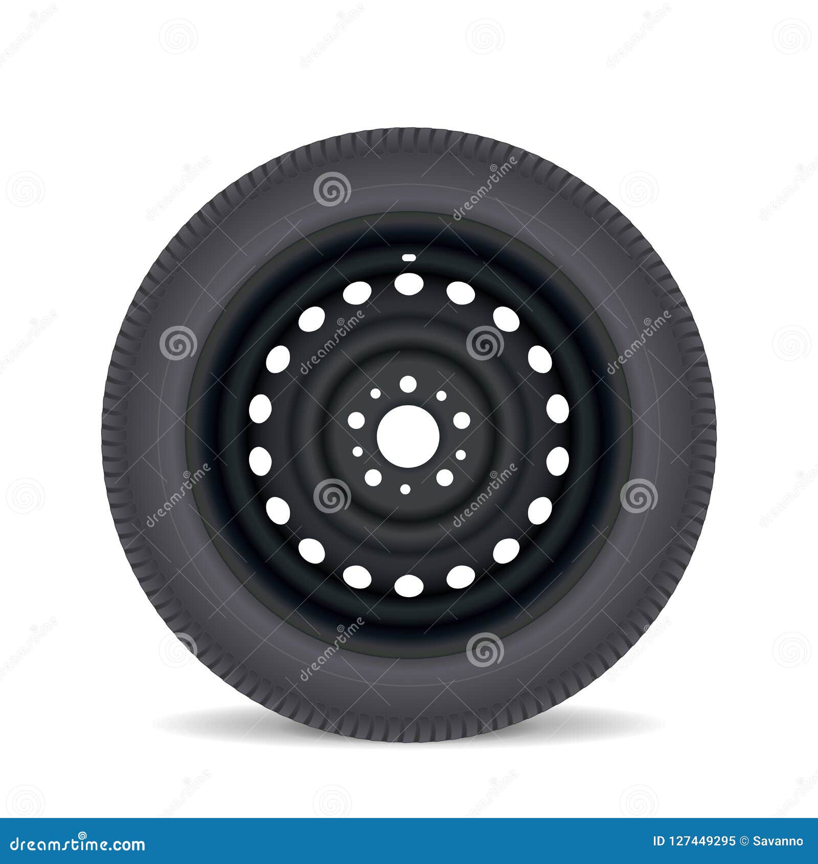 Wheel stock vector. Illustration of wheel, round, transport - 127449295