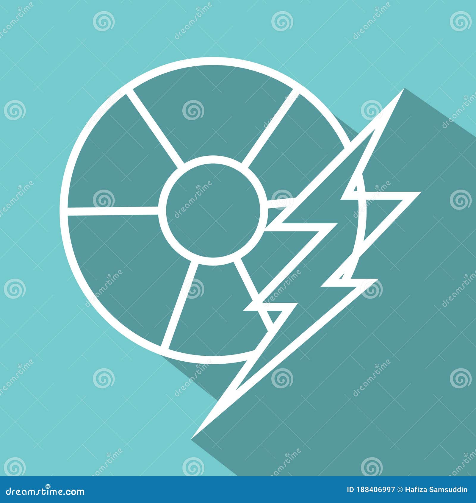 Wheel with Voltage Sign. Vector Illustration Decorative Design Stock ...