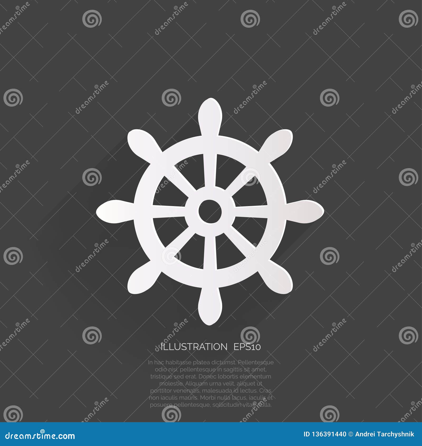 Wheel Web Icon Vector Illustration. Stock Vector - Illustration of ...