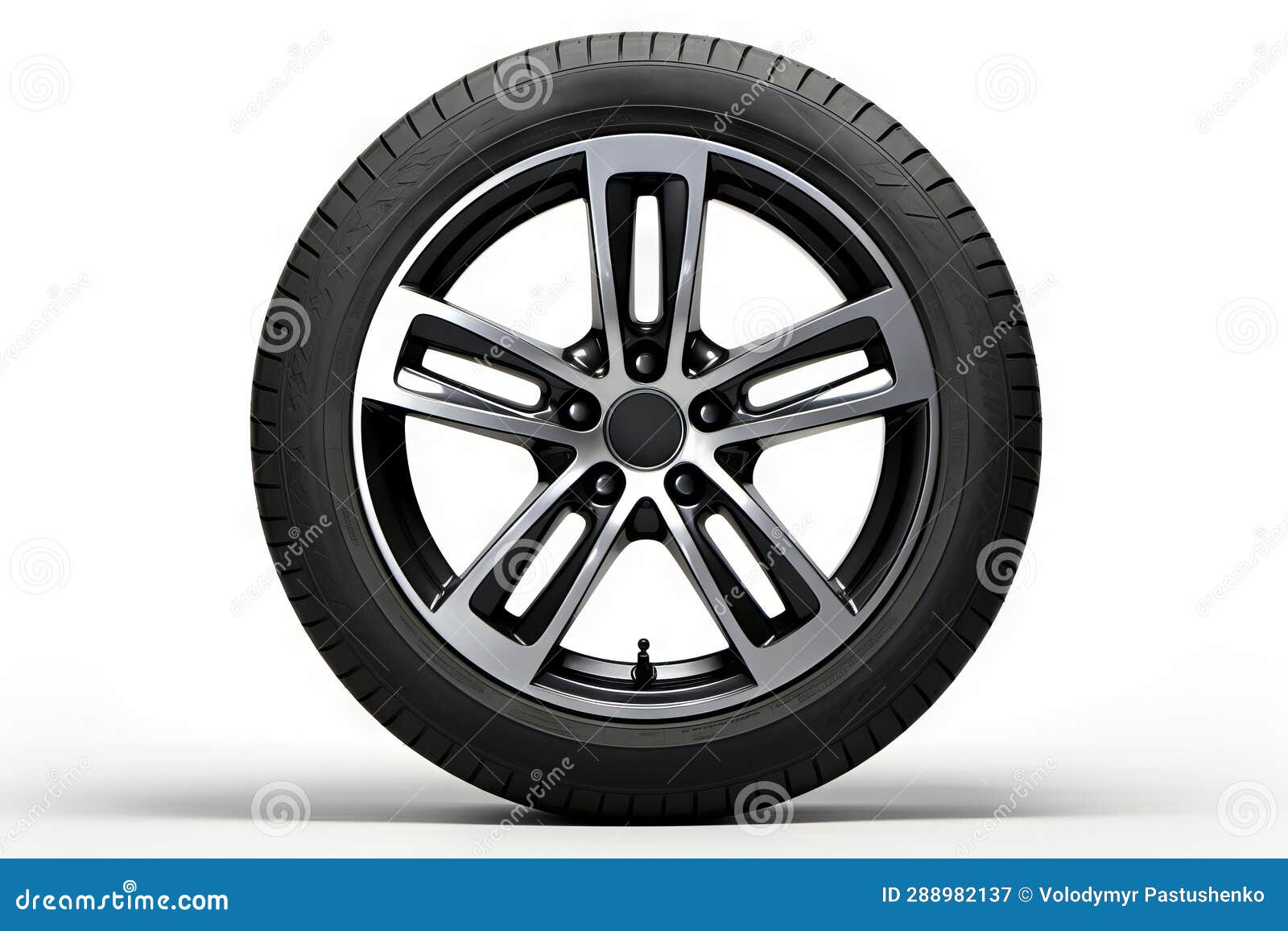 Wheel on White Background with Shadow on the Ground. Generative AI ...