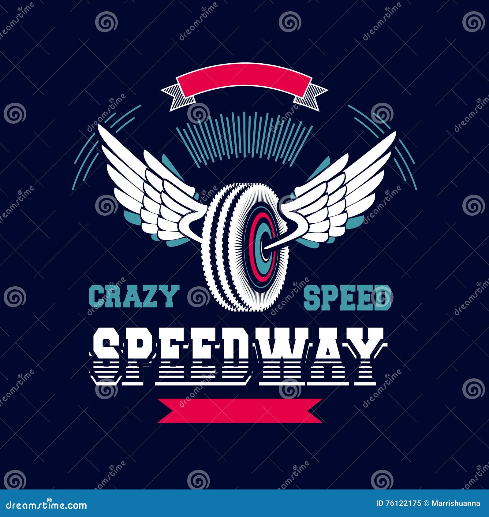 Wheel and wings stock vector. Illustration of rally, banner - 76122175