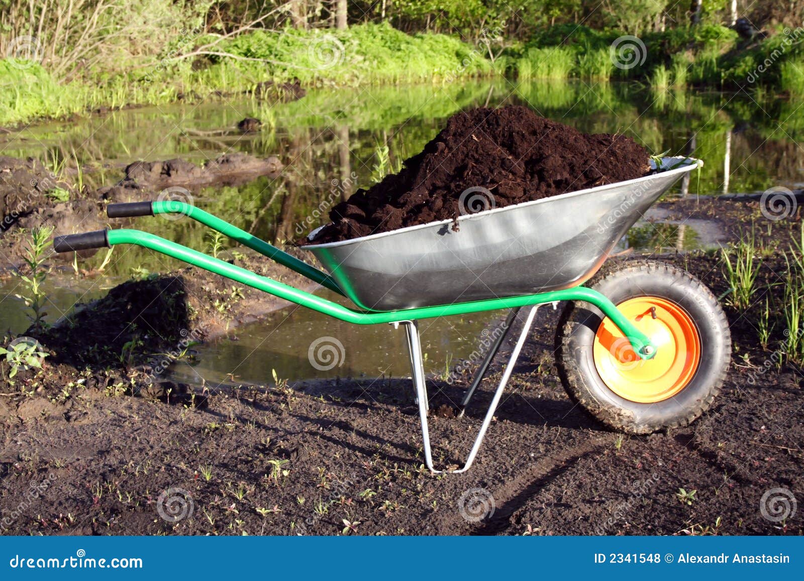 Wheelbarrow stock photo. Image of moving, cart, body, hand - 2341548