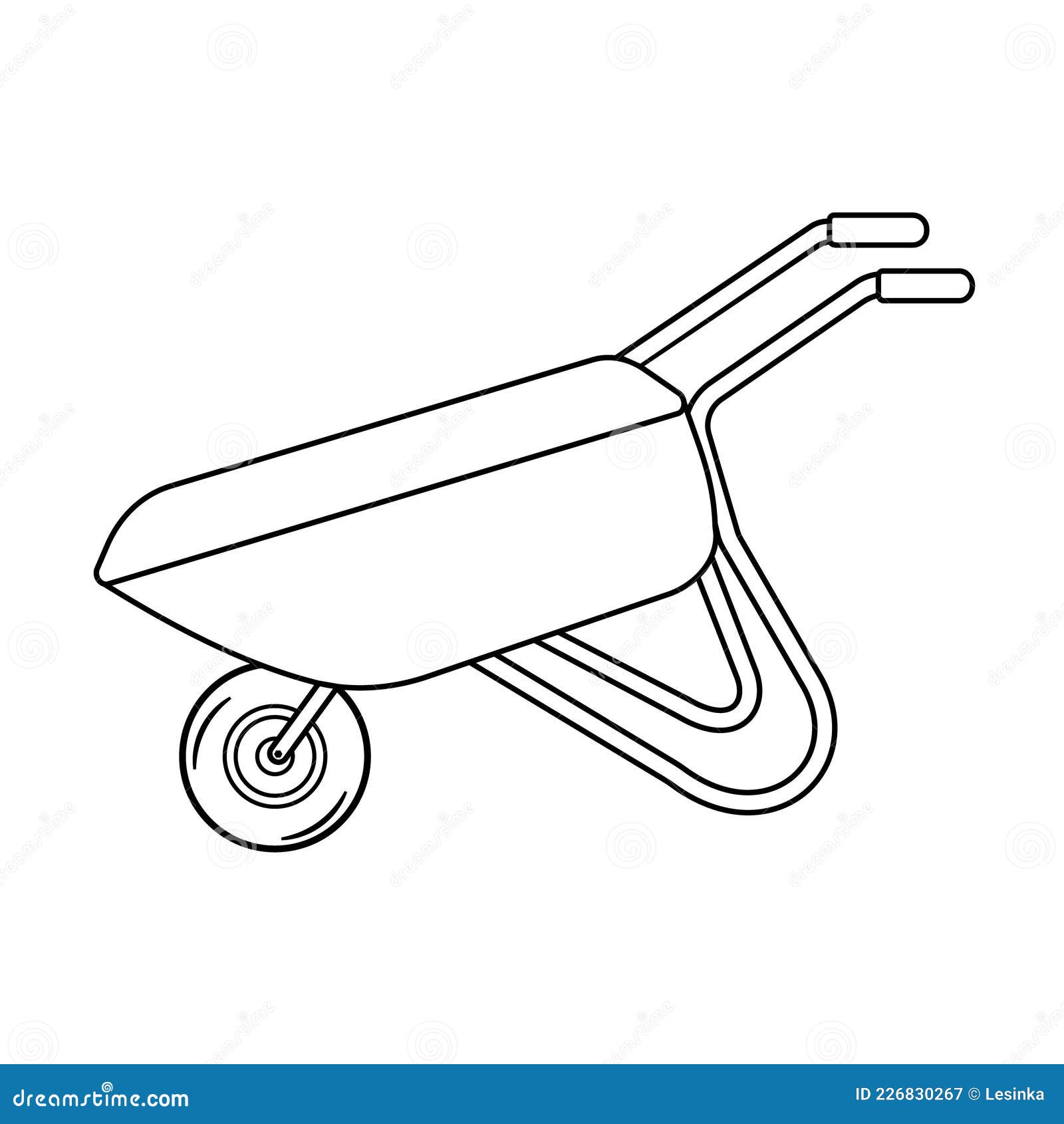 Wheelbarrow Clipart Black And White