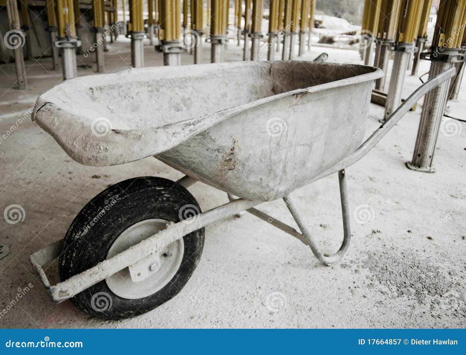 Wheelbarrow on the Construction Site Stock Image - Image of work, tool ...