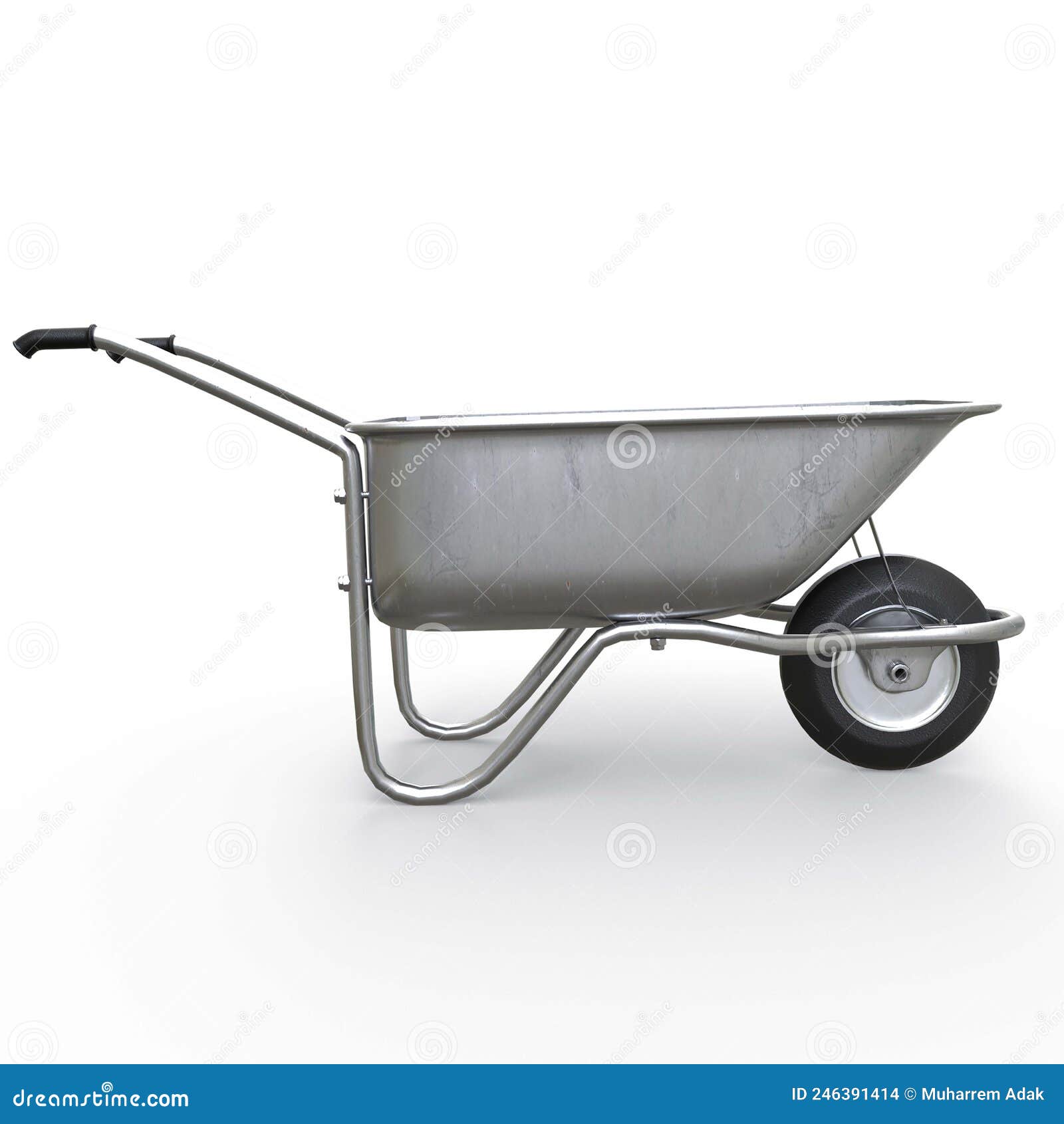Wheelbarrow 3D Model Object Stock Illustration - Illustration of ...