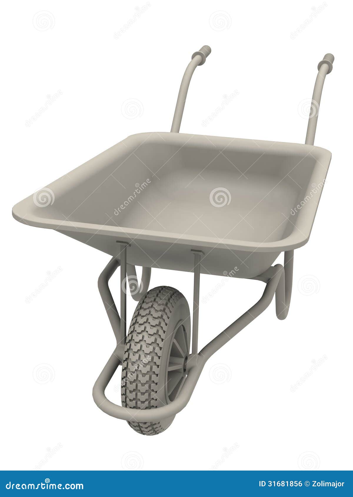 Wheelbarrow Front stock photo. Image of move, render - 31681856