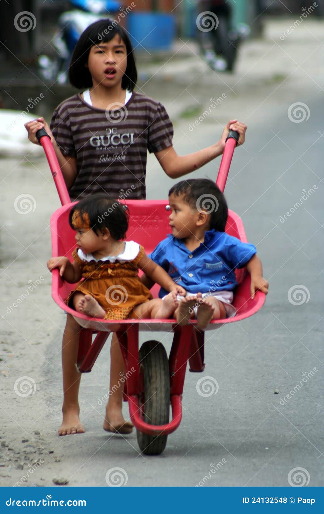Wheelbarrow fun editorial stock photo. Image of looking - 24132548