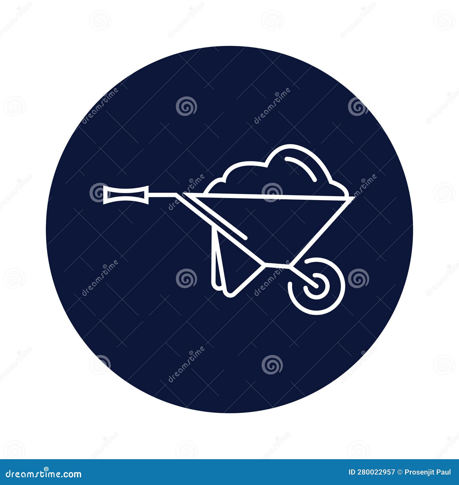 Wheelbarrow, Garden Symbol, Plants Wheelbarrow Icon Stock Illustration ...