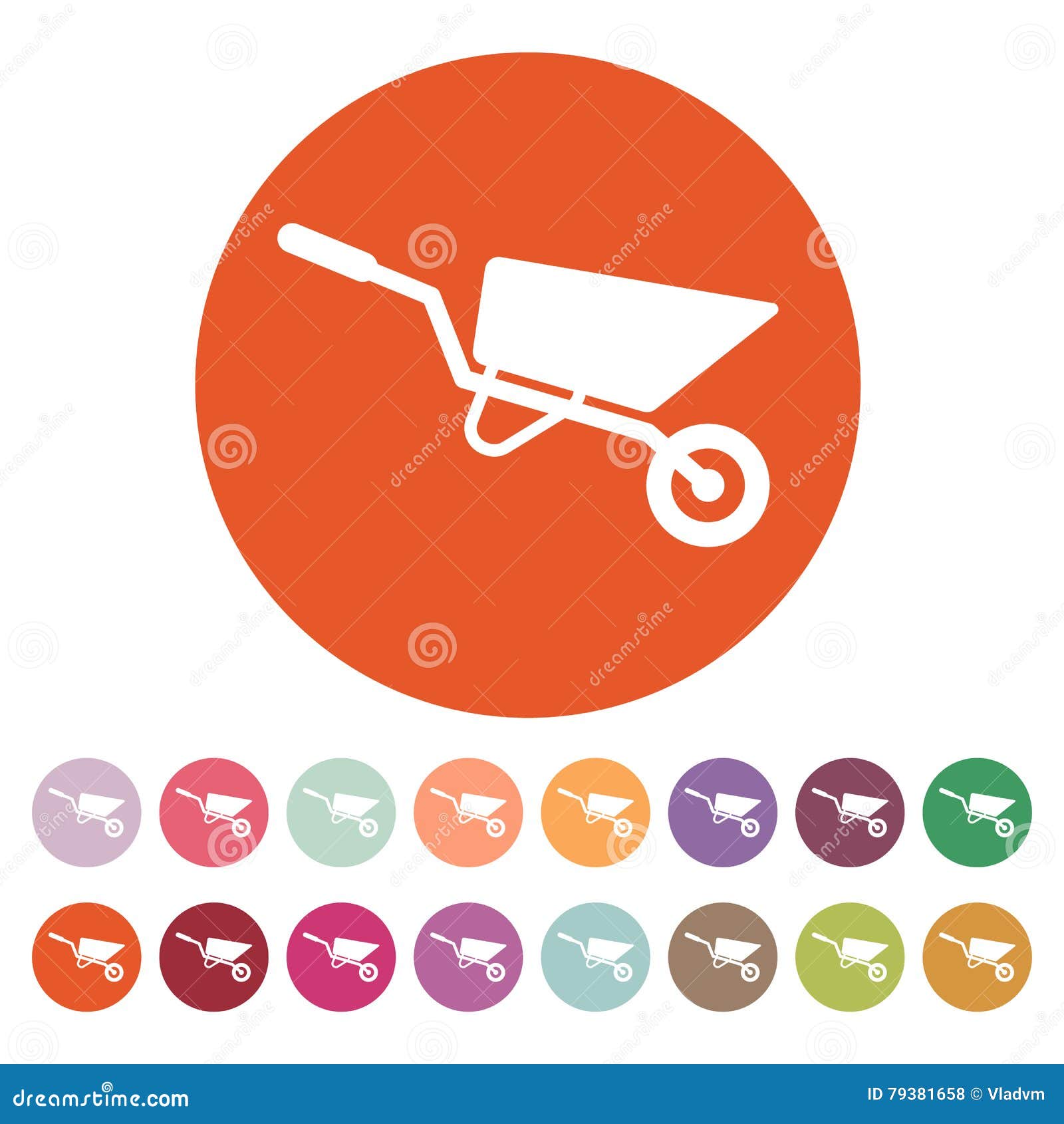 The Wheelbarrow Icon. Barrow Symbol Stock Vector - Illustration of ...