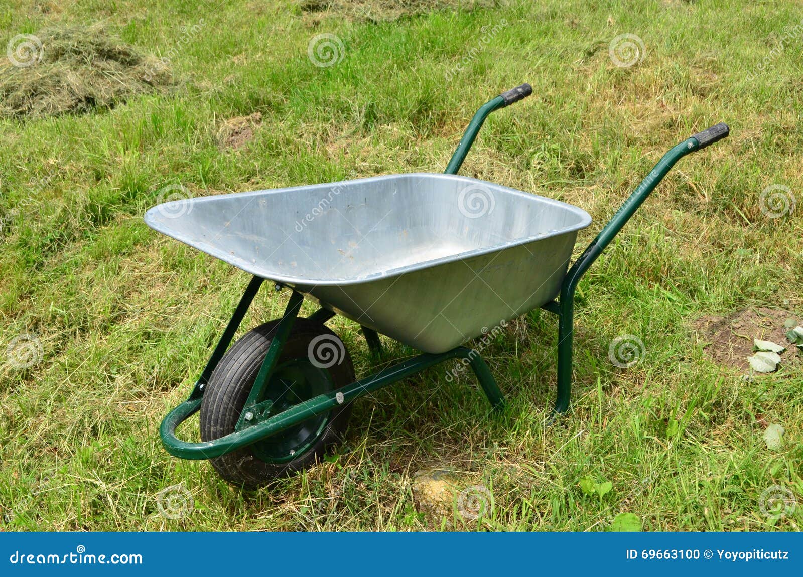 Wheelbarrow stock photo. Image of fall, ground, natural - 69663100