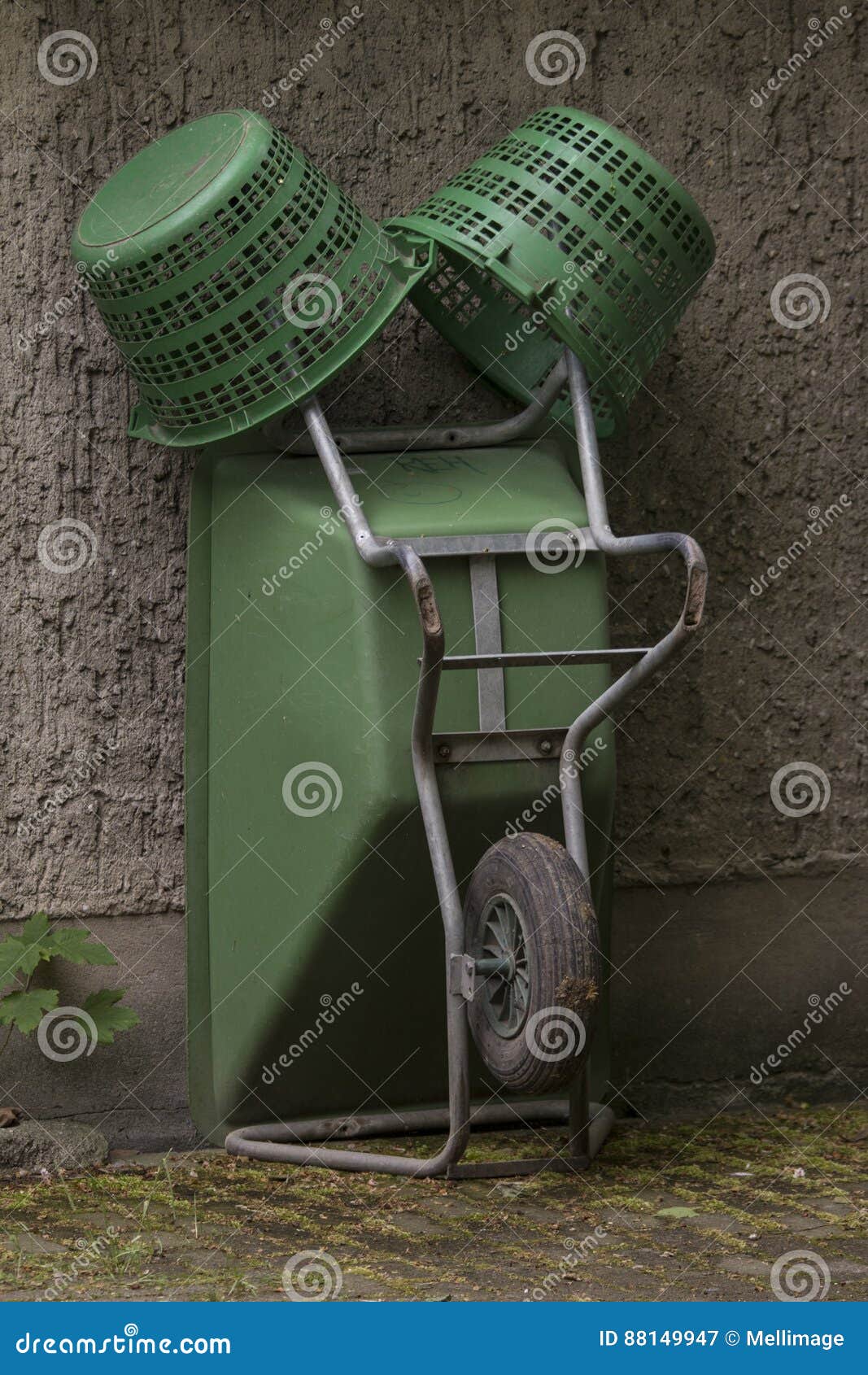 Wheelbarrow stock image. Image of plastic, empty, garden - 88149947