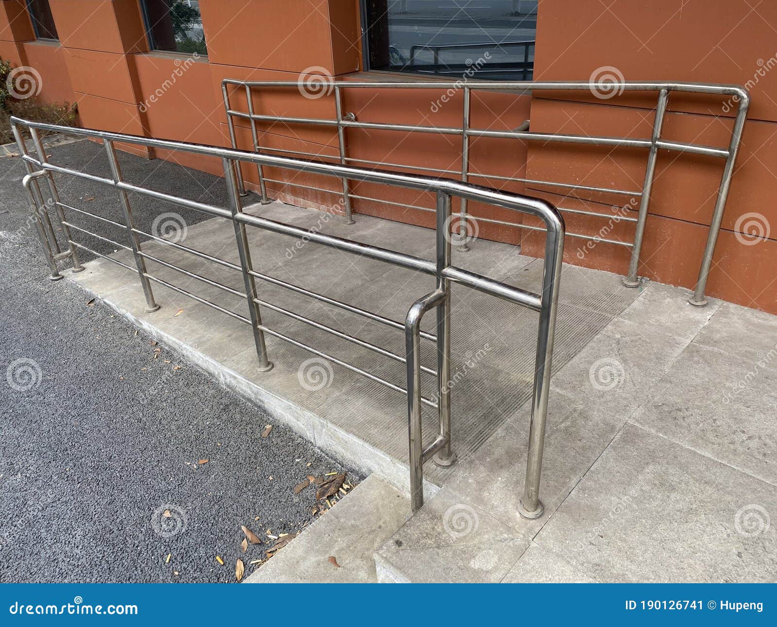 Wheelchair Accessible Toilet Ramp Rail Sign Public Building Stock Photo ...