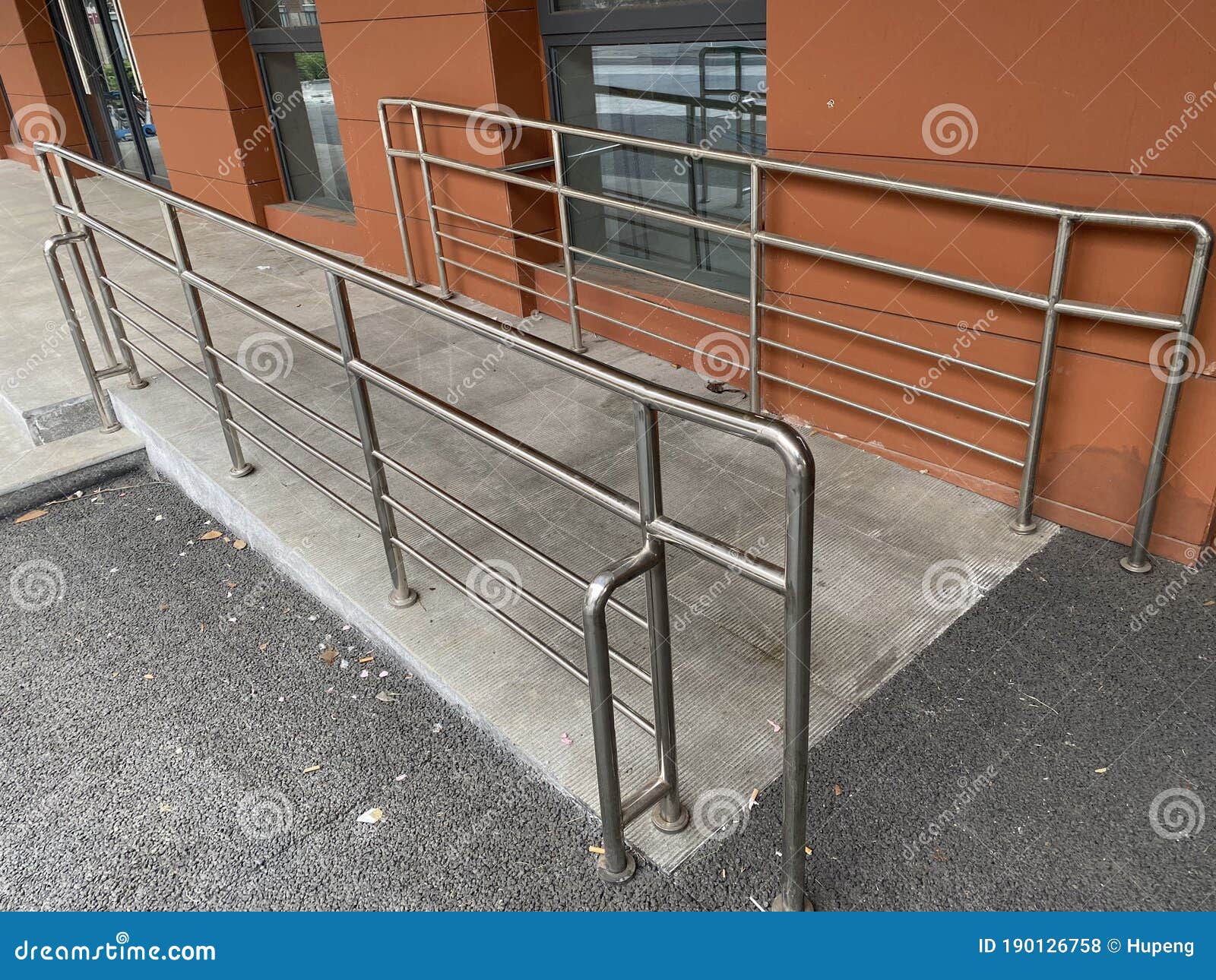 Wheelchair Accessible Toilet Ramp Rail Sign Public Building Stock Photo ...