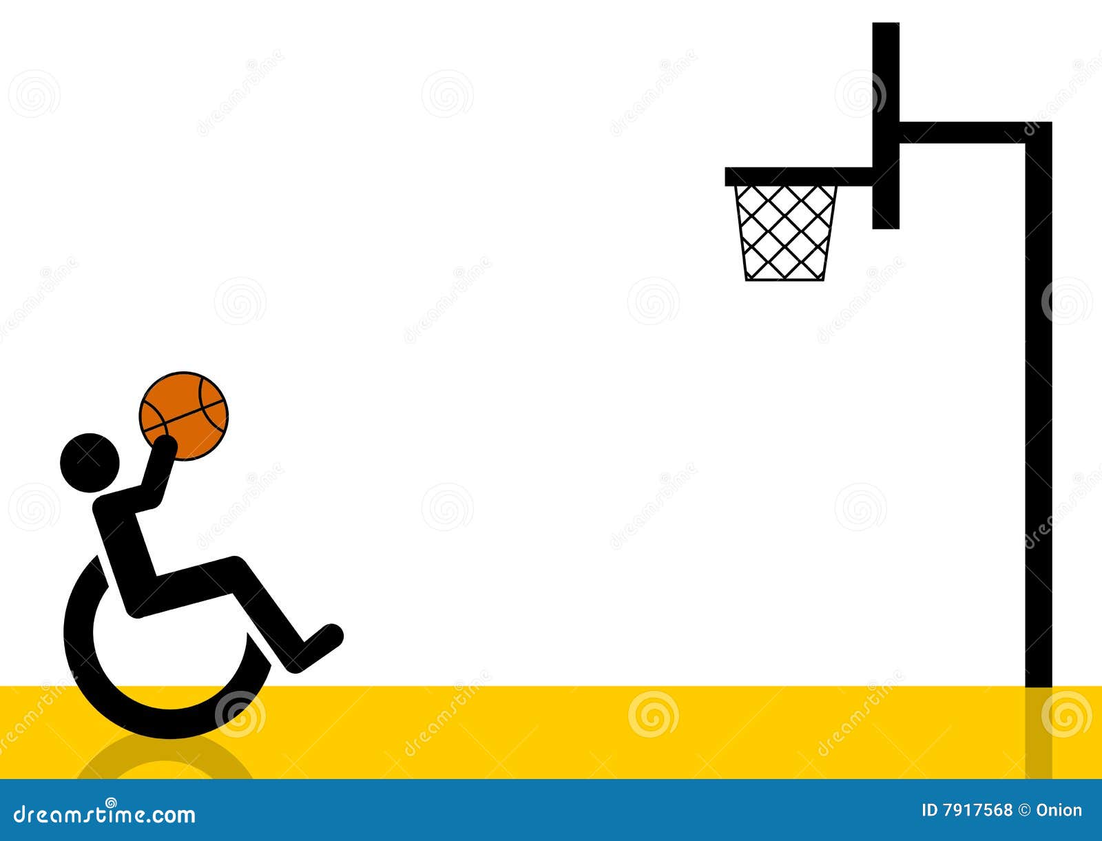 Wheelchair Basketball Player Graphic Stock Illustration - Illustration ...