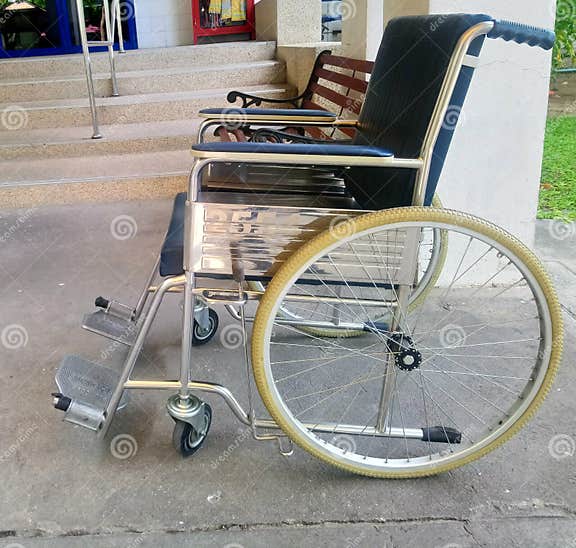 Wheelchair and a bench stock photo. Image of medical - 126445004