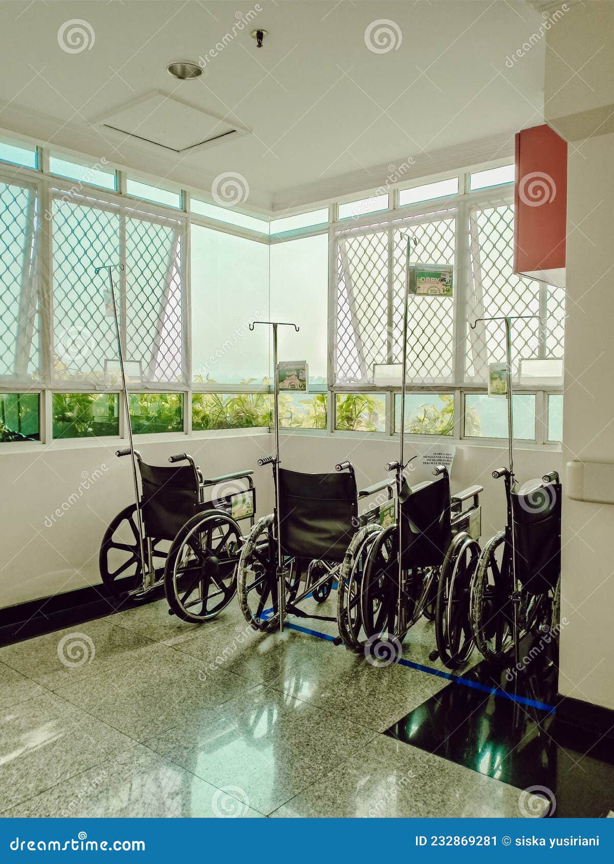 Wheelchair in the Corner of the Hospital Editorial Photo - Image of ...