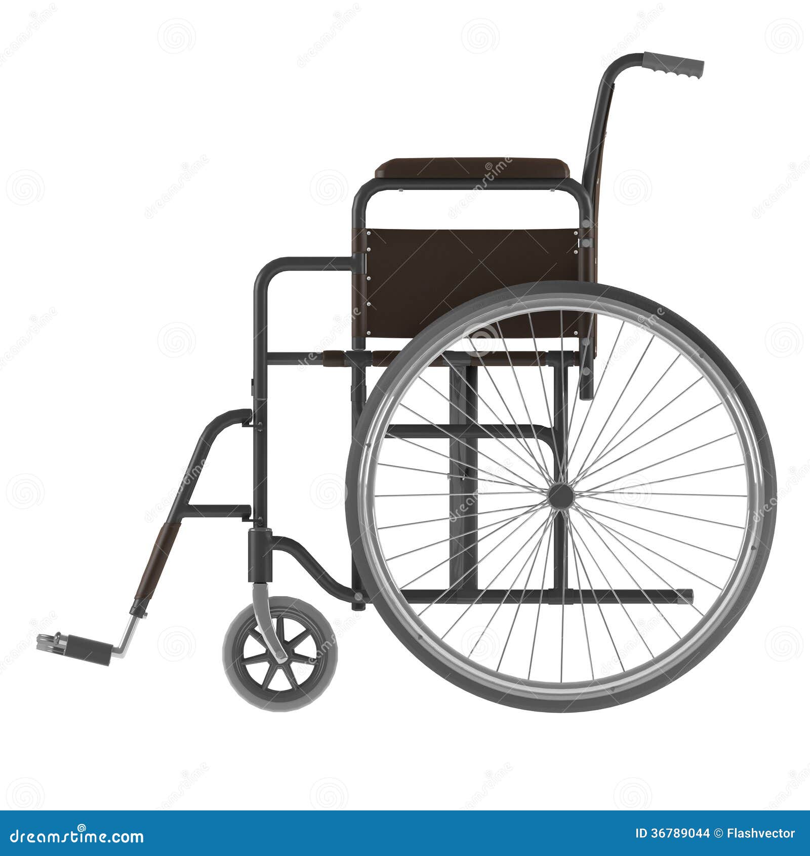 Wheelchair Front View Isolated. Medical Vector Illustration ...
