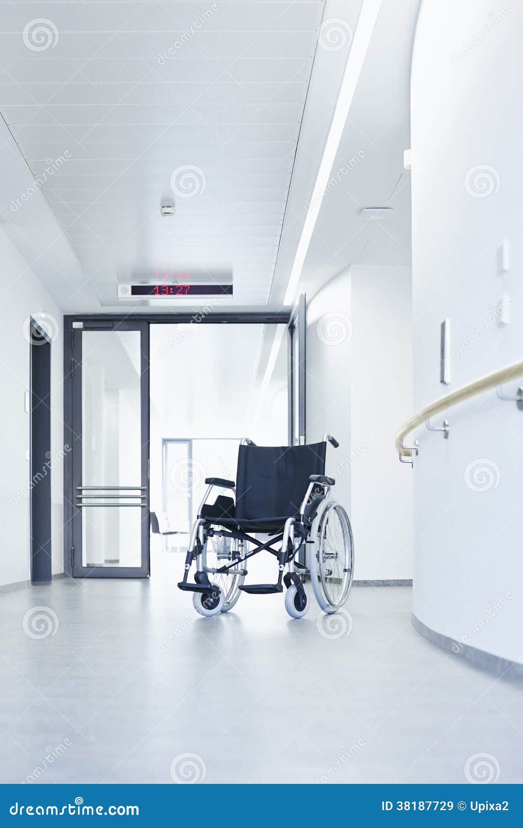 Wheelchair Hospital Corridor Stock Image - Image of white, insurance ...