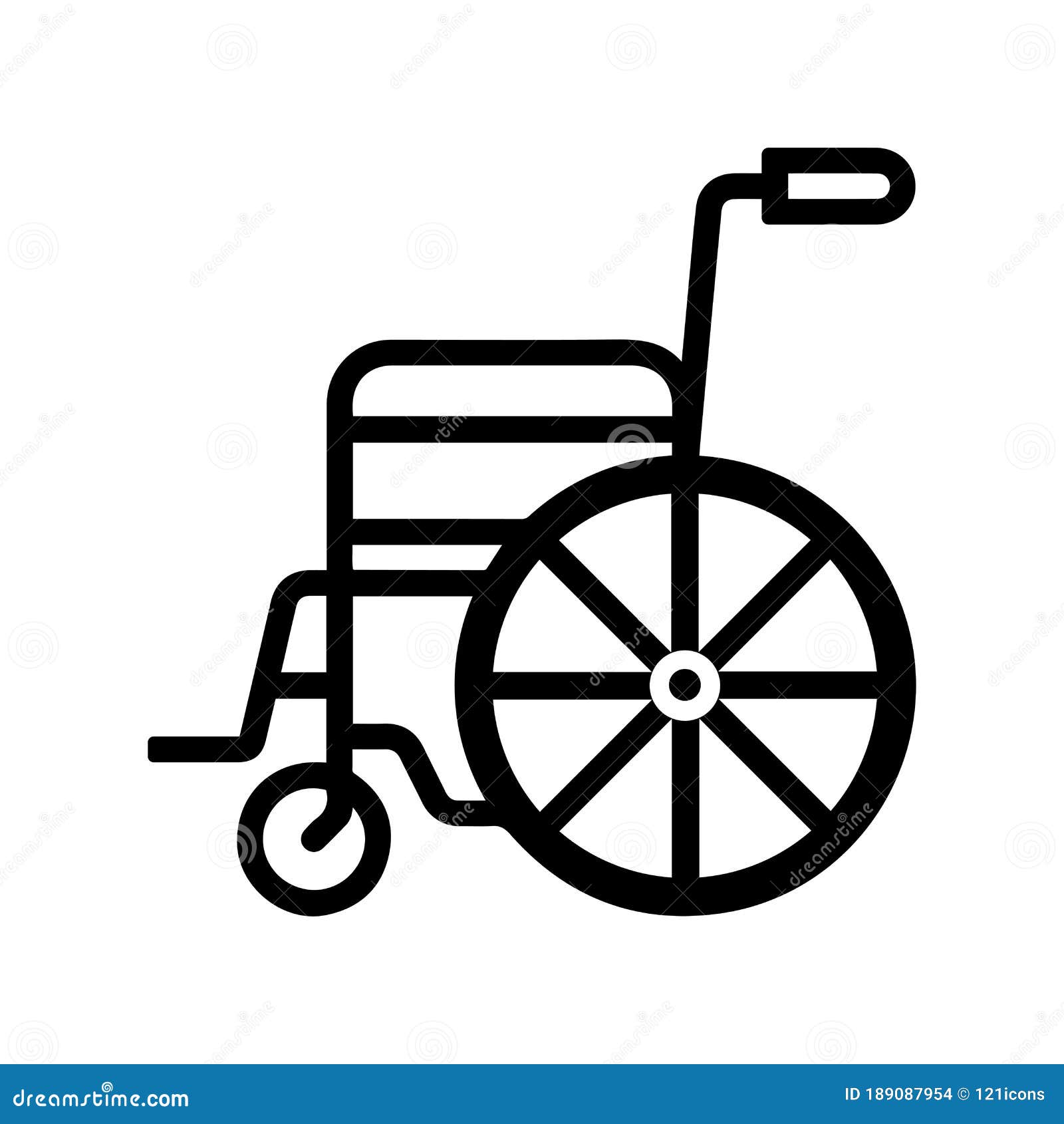 Wheelchair Black Icon / Vector Graphics Stock Illustration ...
