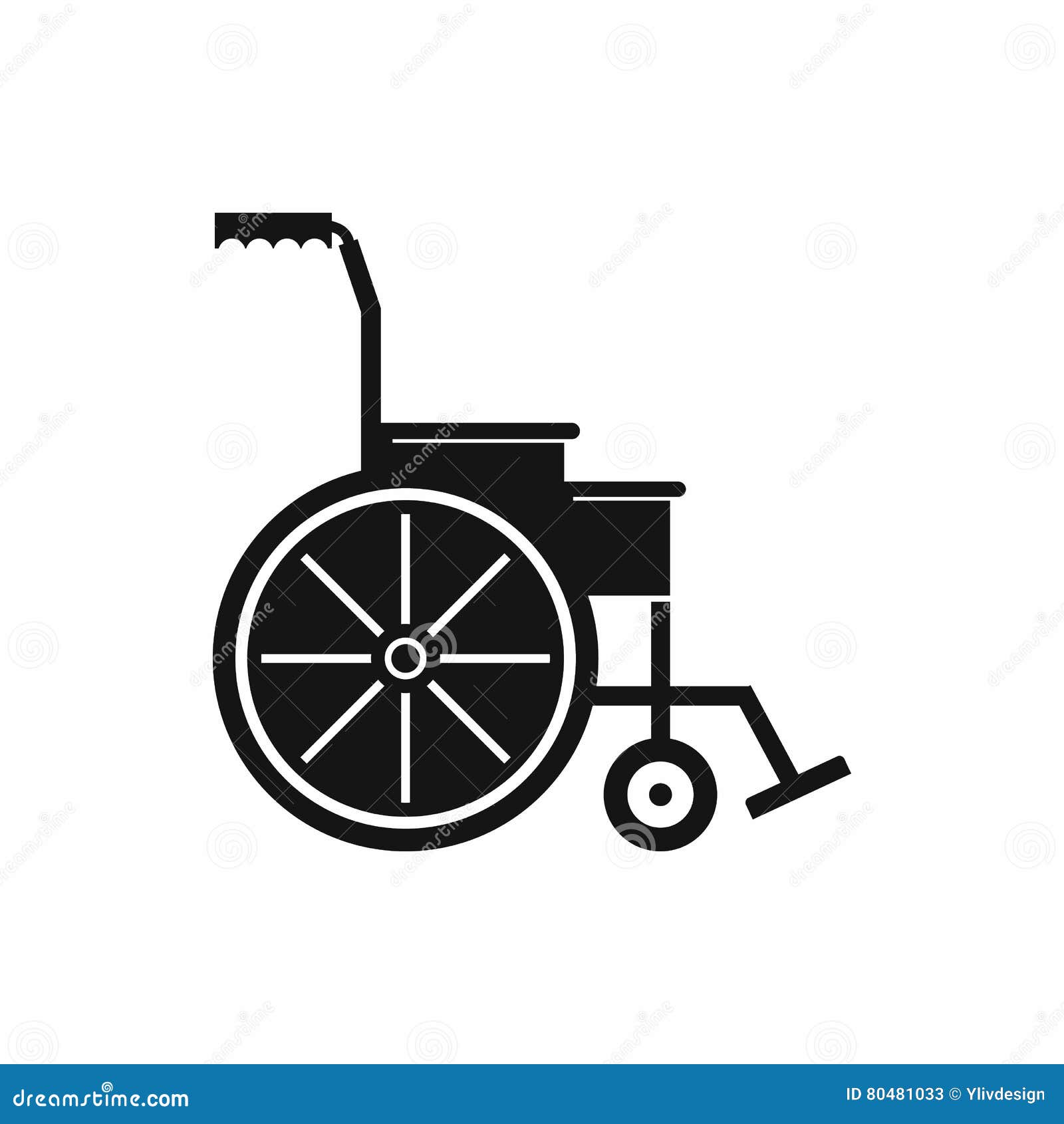 Wheelchair Icon, Simple Style Stock Vector - Illustration of injury ...