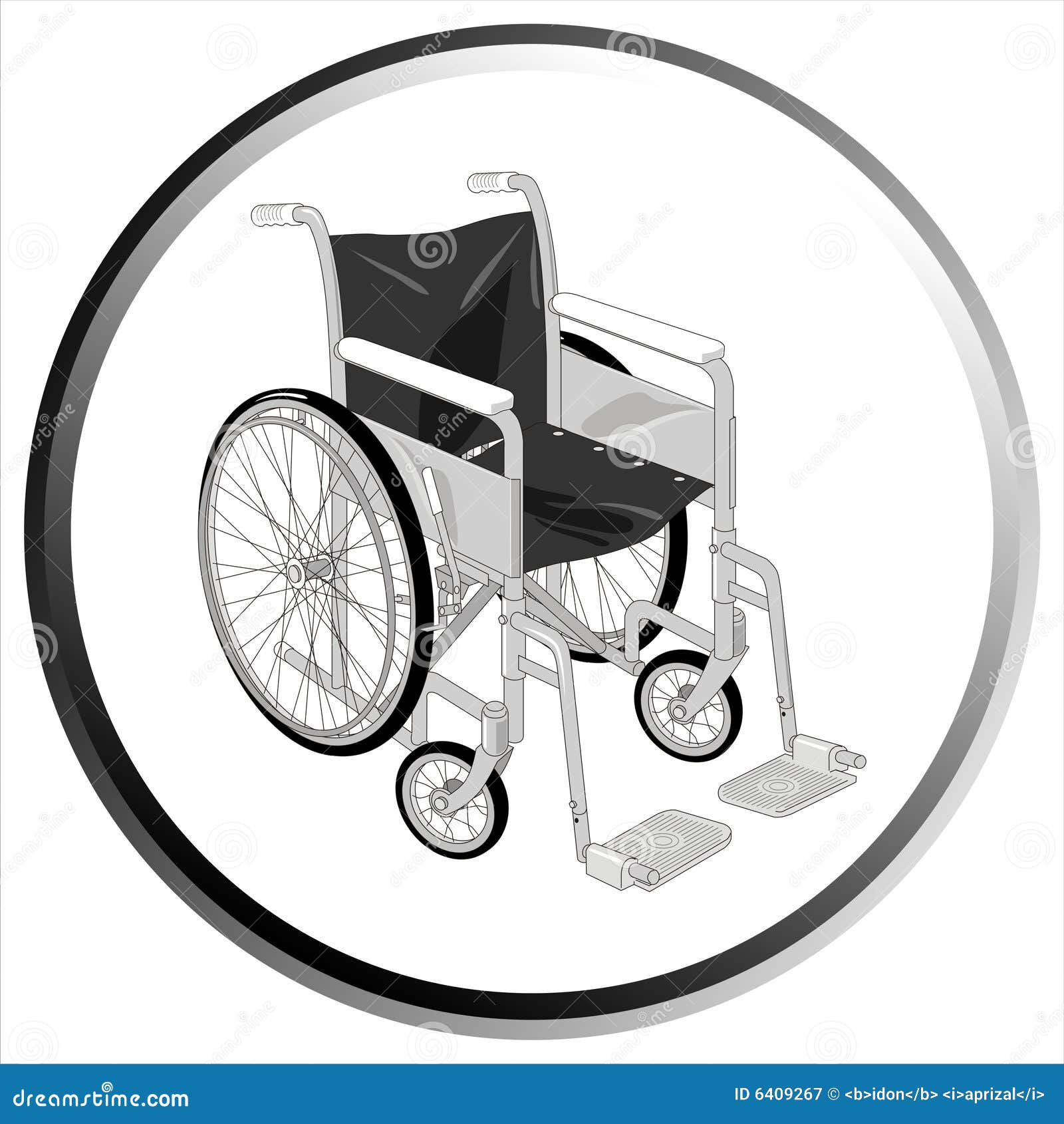 Wheelchair illustration stock vector. Illustration of mobility - 6409267
