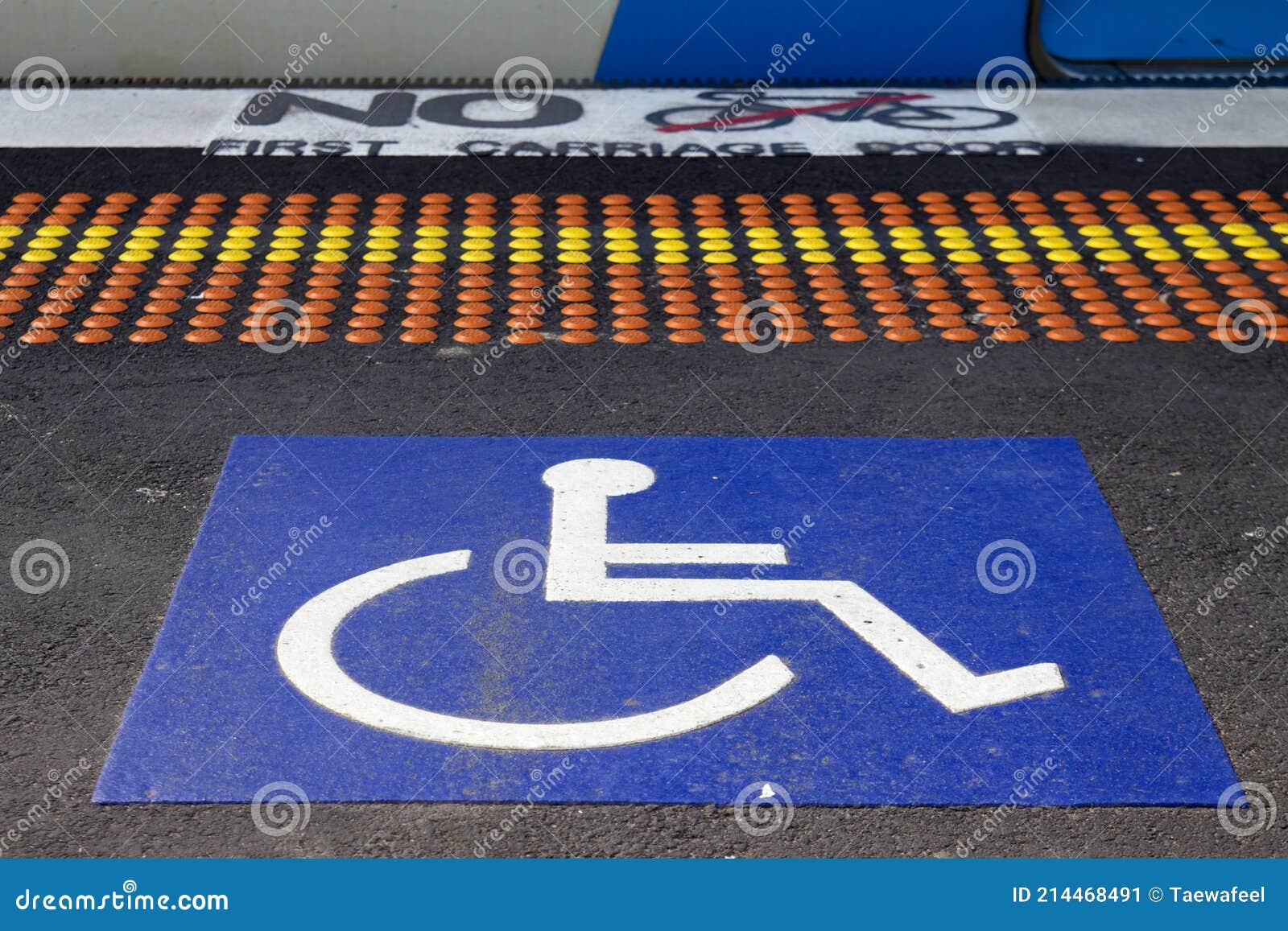 Wheelchair with Information Sign on Floor Background for Disabled ...
