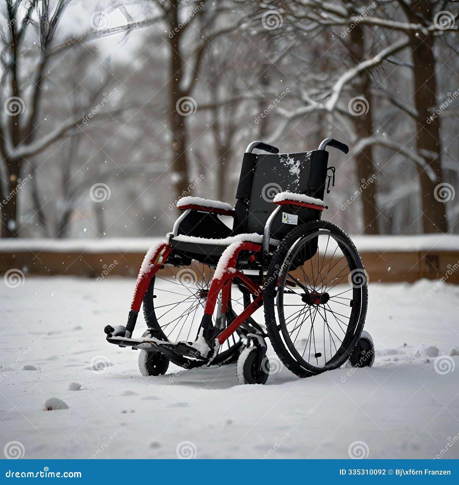 Wheelchair Snow Mobile Modical Device for Again People Stock ...