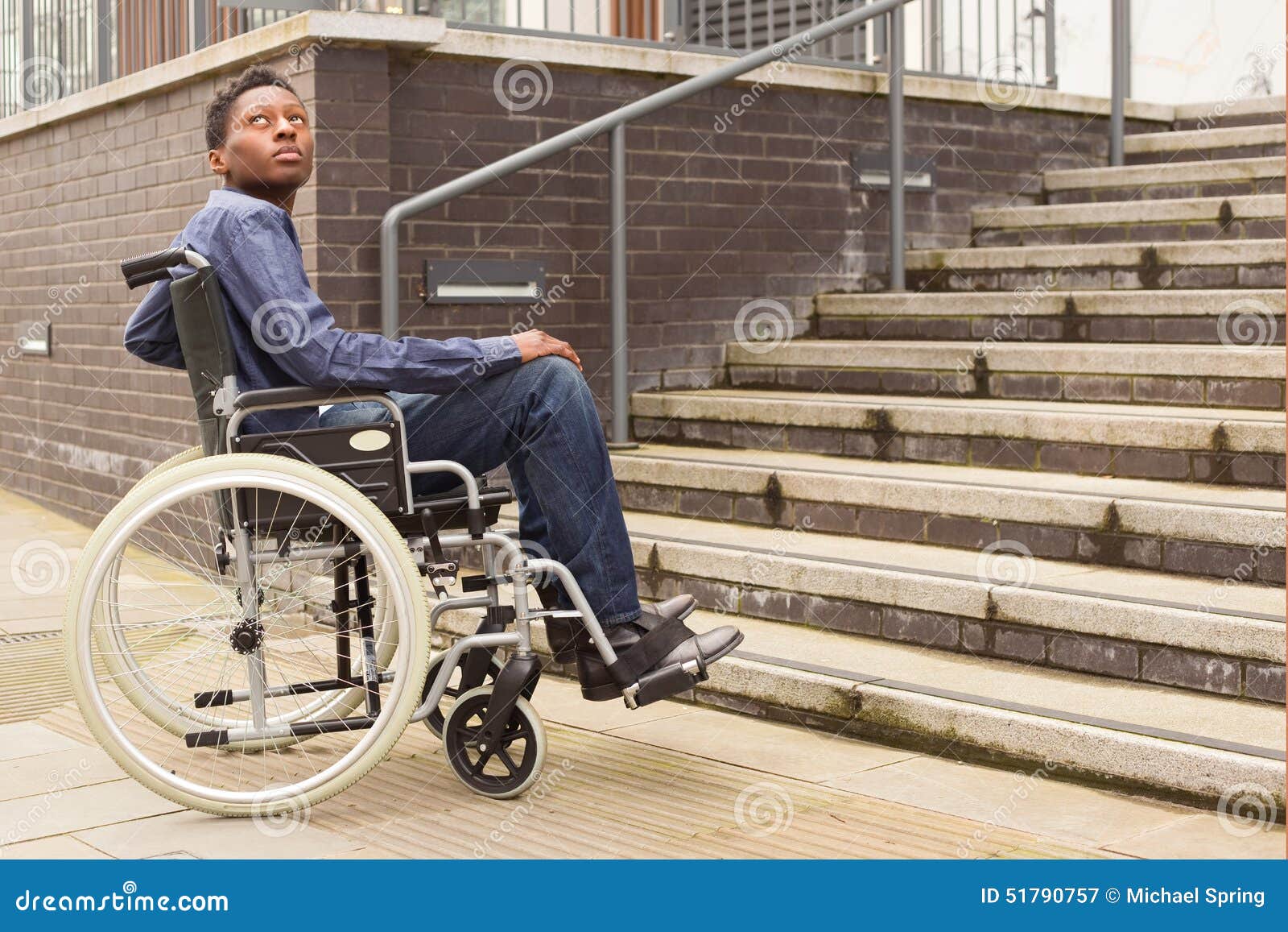 Wheelchair obstruction stock image. Image of injured - 51790757