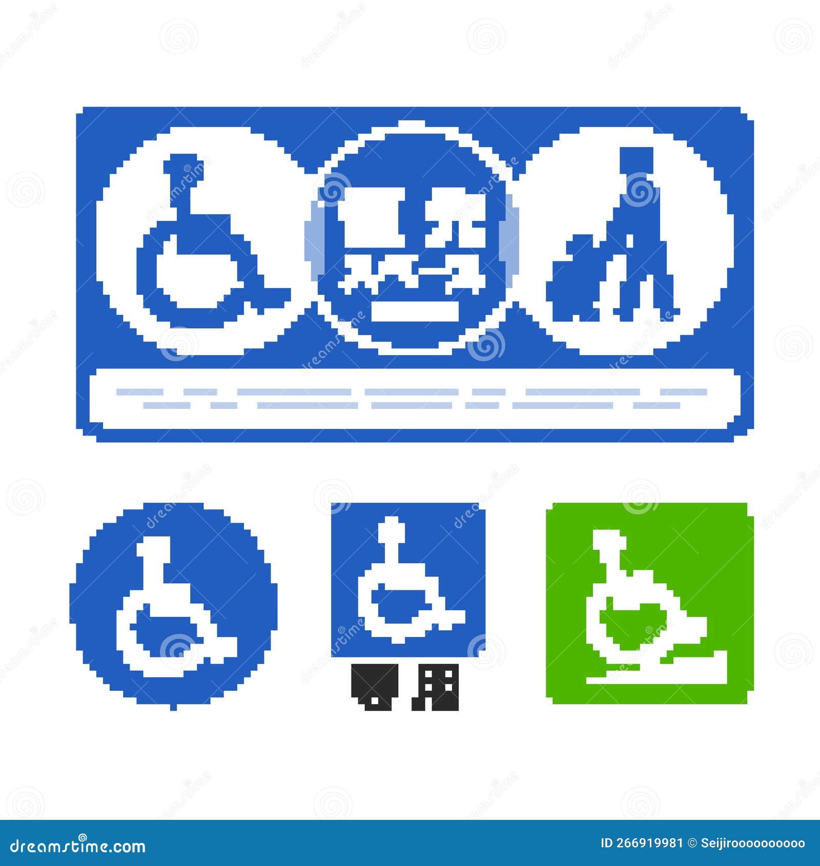 Wheelchair priority mark stock vector. Illustration of icon - 266919981