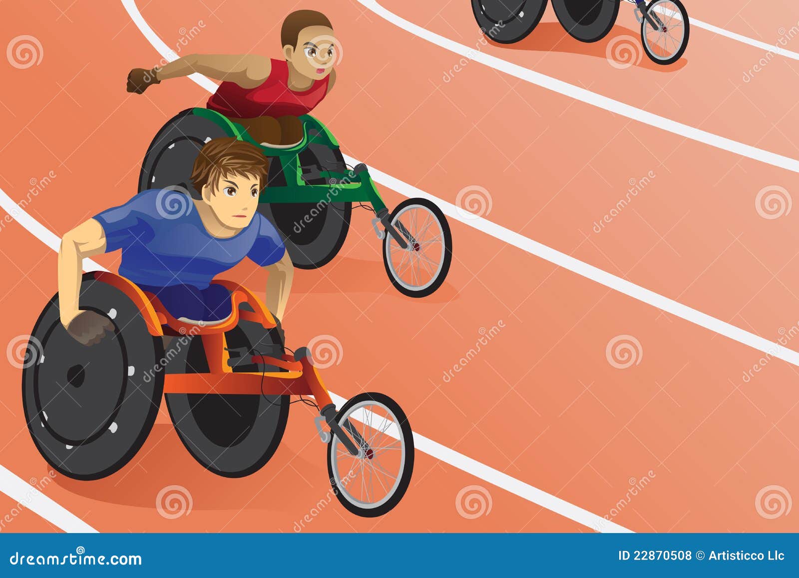 Wheelchair race stock vector. Illustration of athlete - 22870508