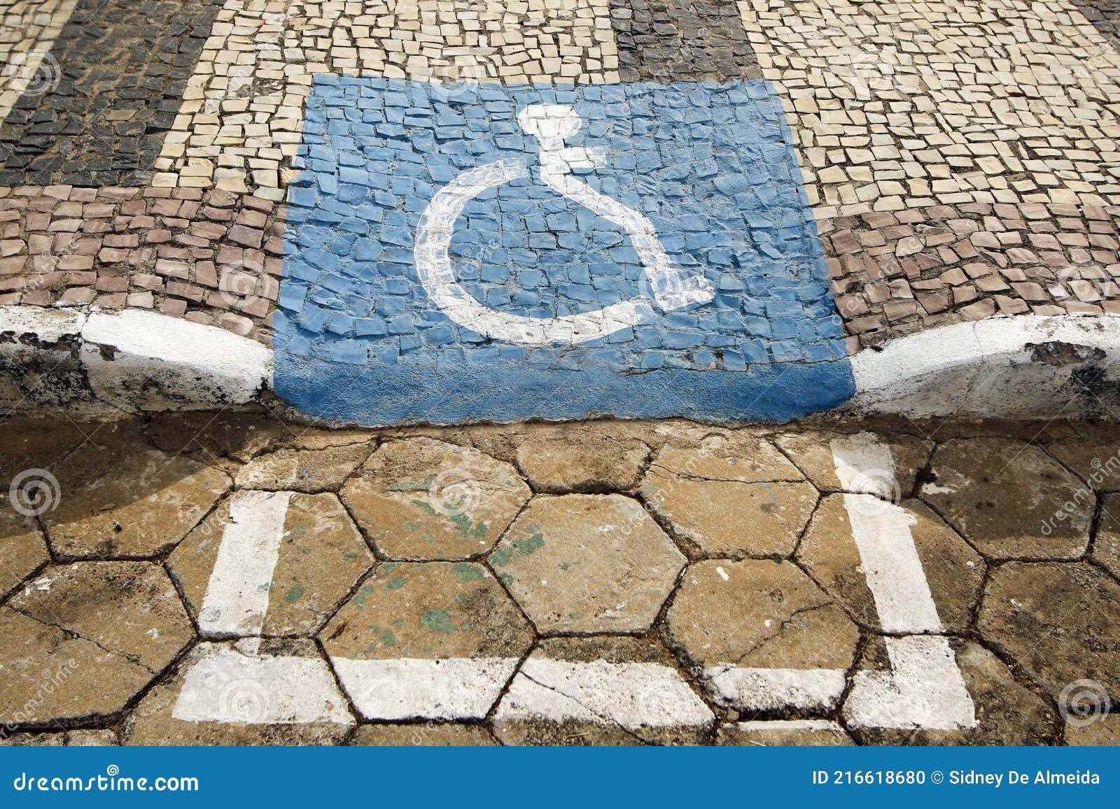 Wheelchair Ramp with Accessibility Symbol Stock Photo - Image of ...